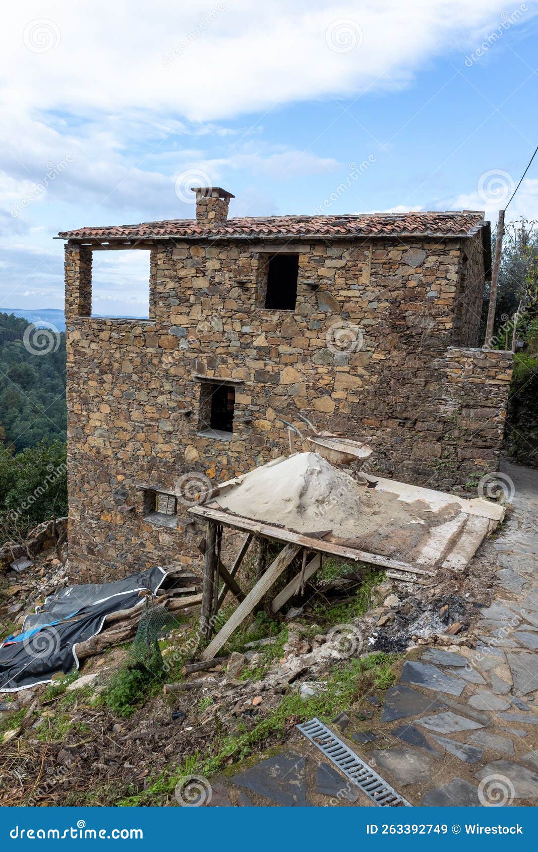 Rustico Under Reconstruction Stock Image - Image of landscape, rebuild ...