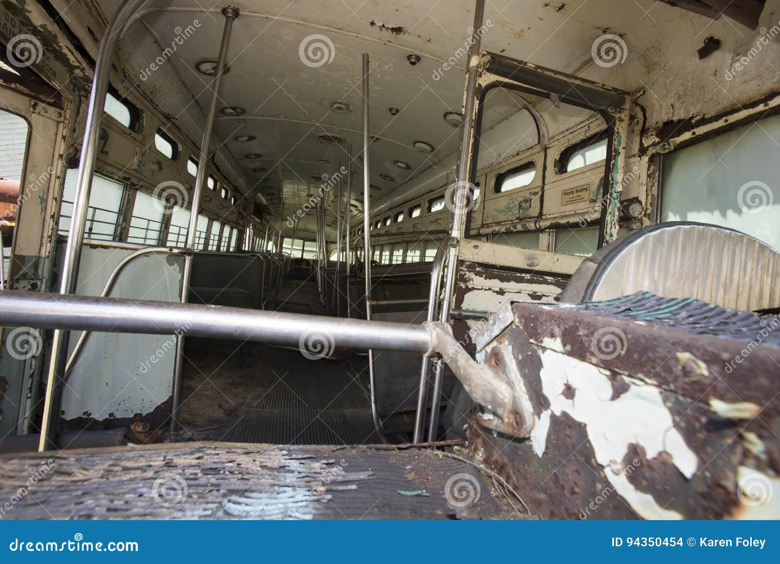 Rusting Abandoned Trolley Car Stock Photo - Image of crash, damage ...