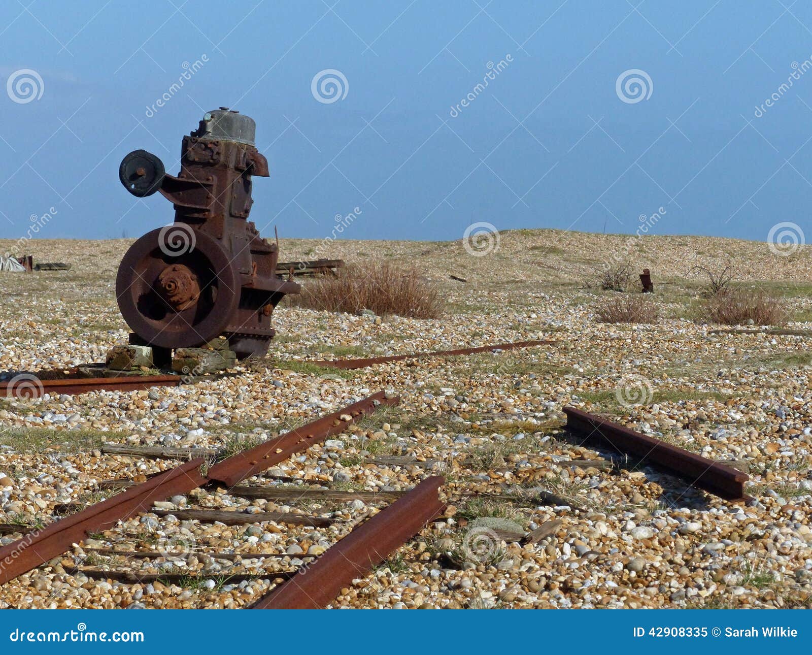 Rusting away stock image. Image of railway, dungeness - 42908335