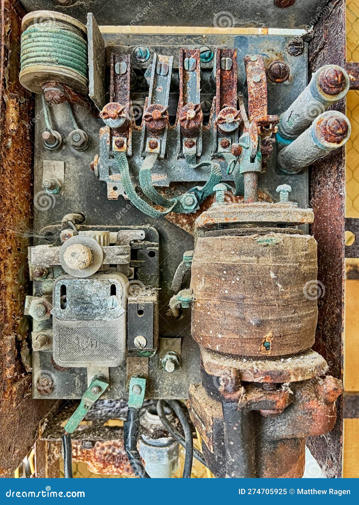 Rusting Electric Panel stock image. Image of color, detail - 274705925