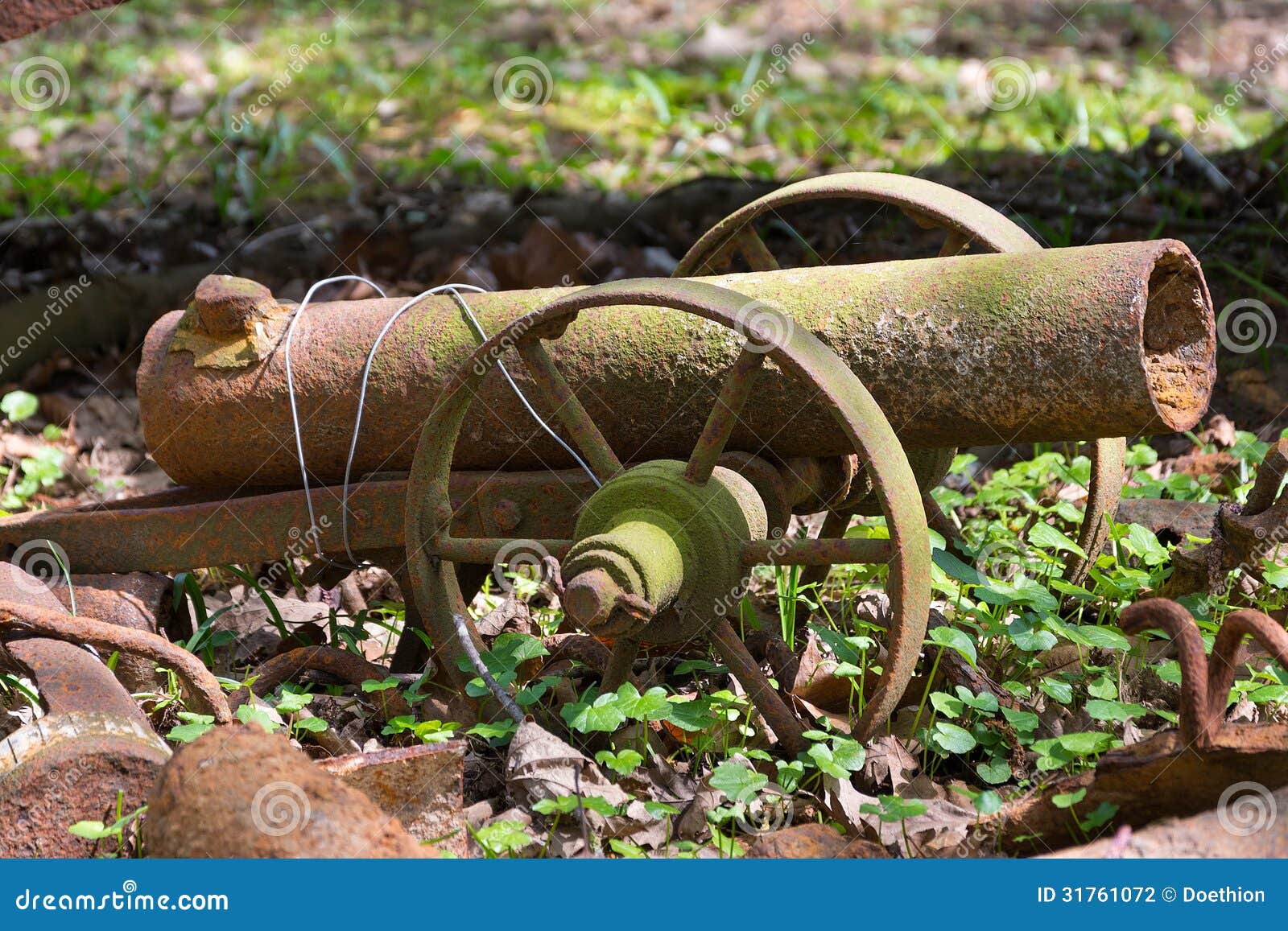 Rusting Field Gun at Hooge WWI Stock Photo - Image of field, rusting ...