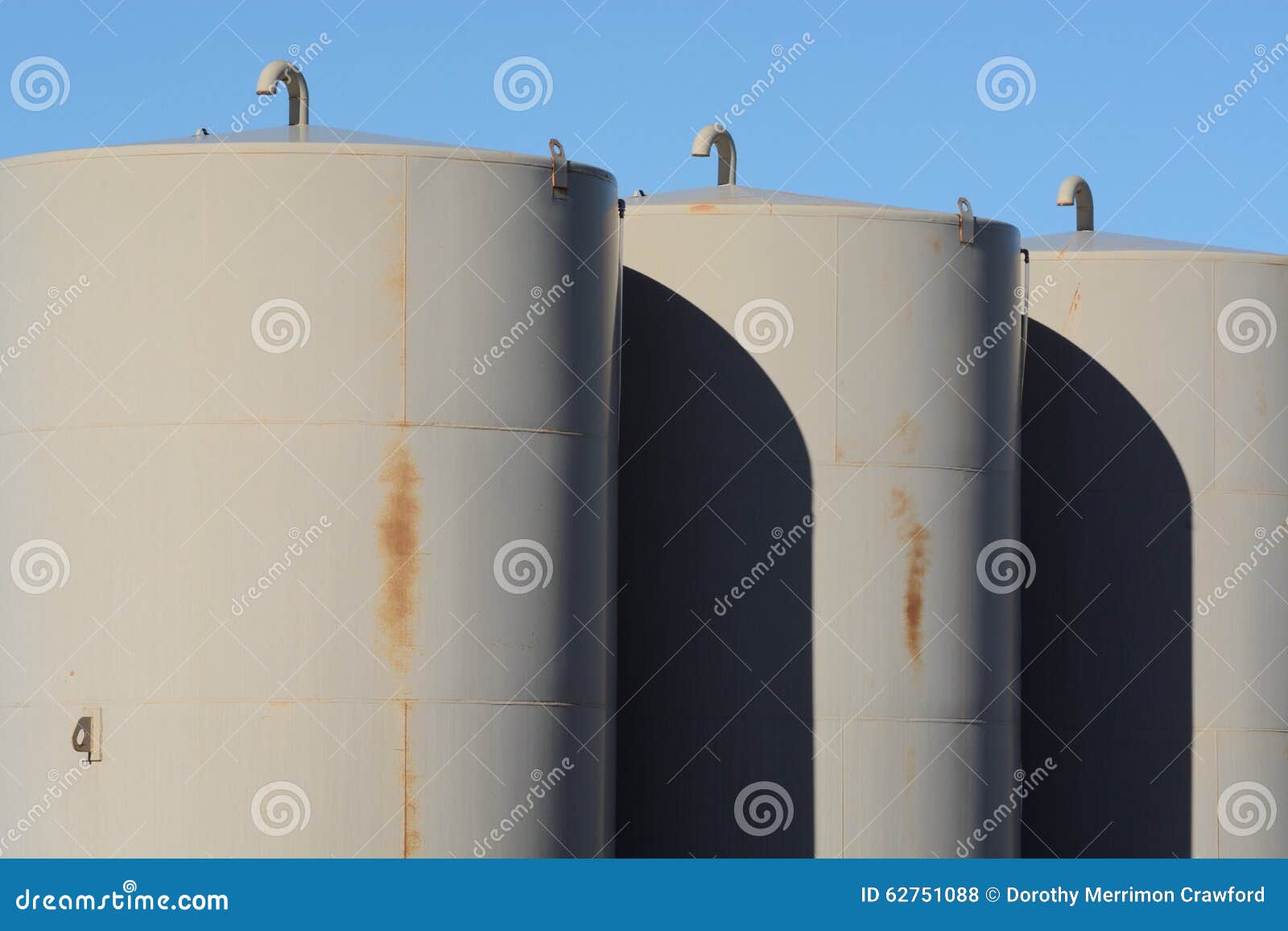 Rusting Industrial Storage Tanks Stock Photo - Image of metal, rusting ...