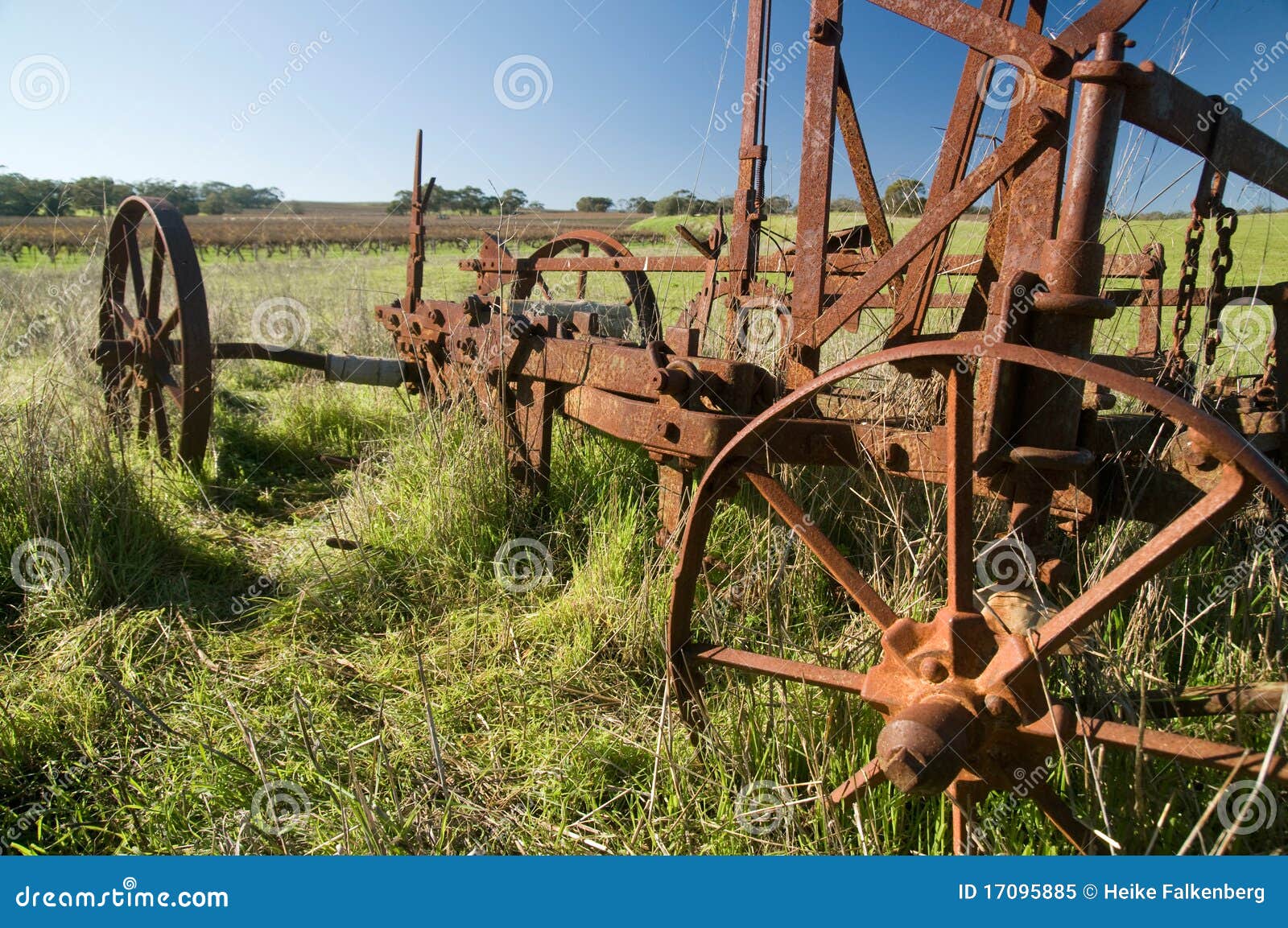 Rusting Old Farm Plough stock image. Image of field, farmland - 17095885