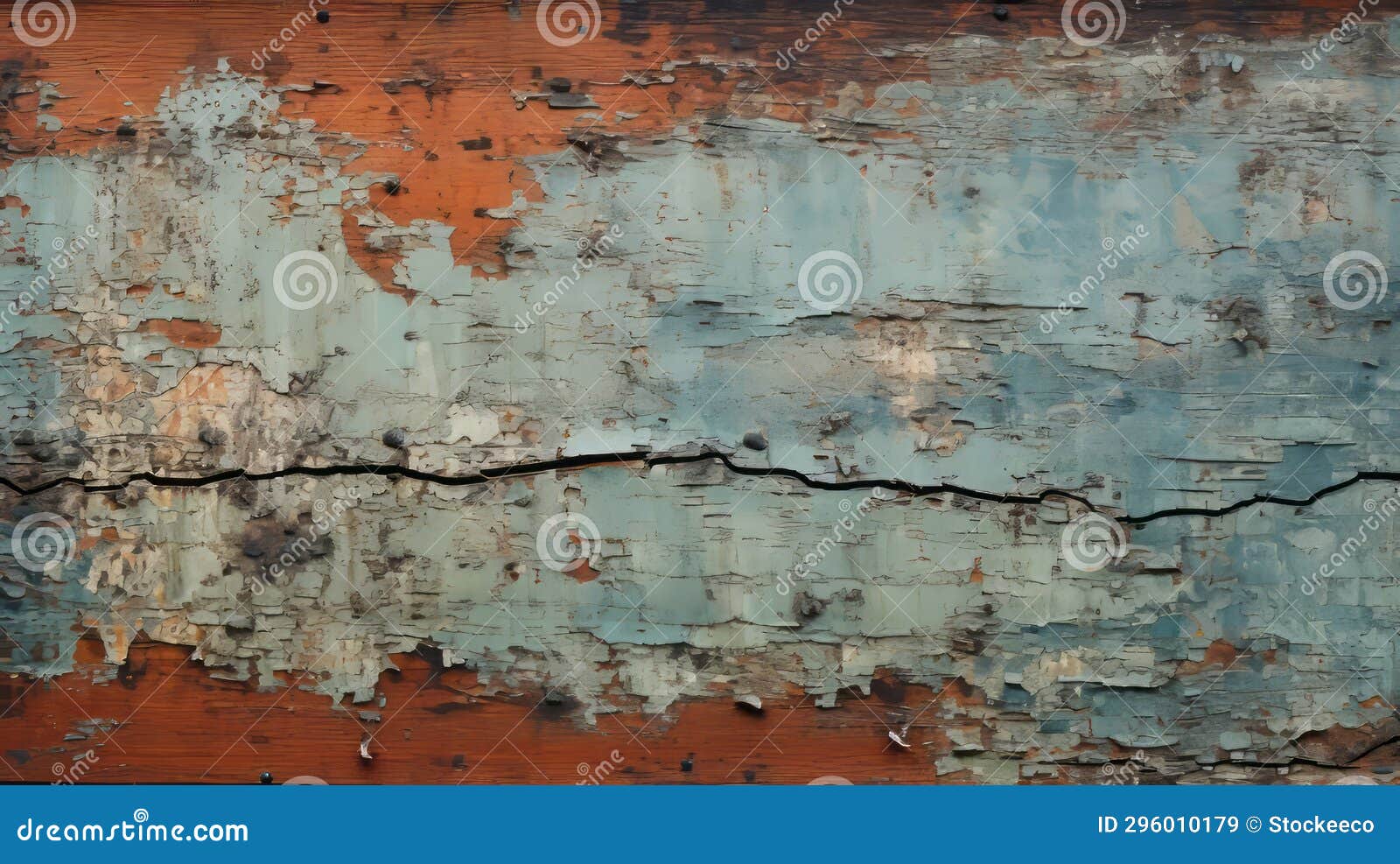 Rusting Paint on Wood: Realistic Texture with Contrasting Colors Stock ...