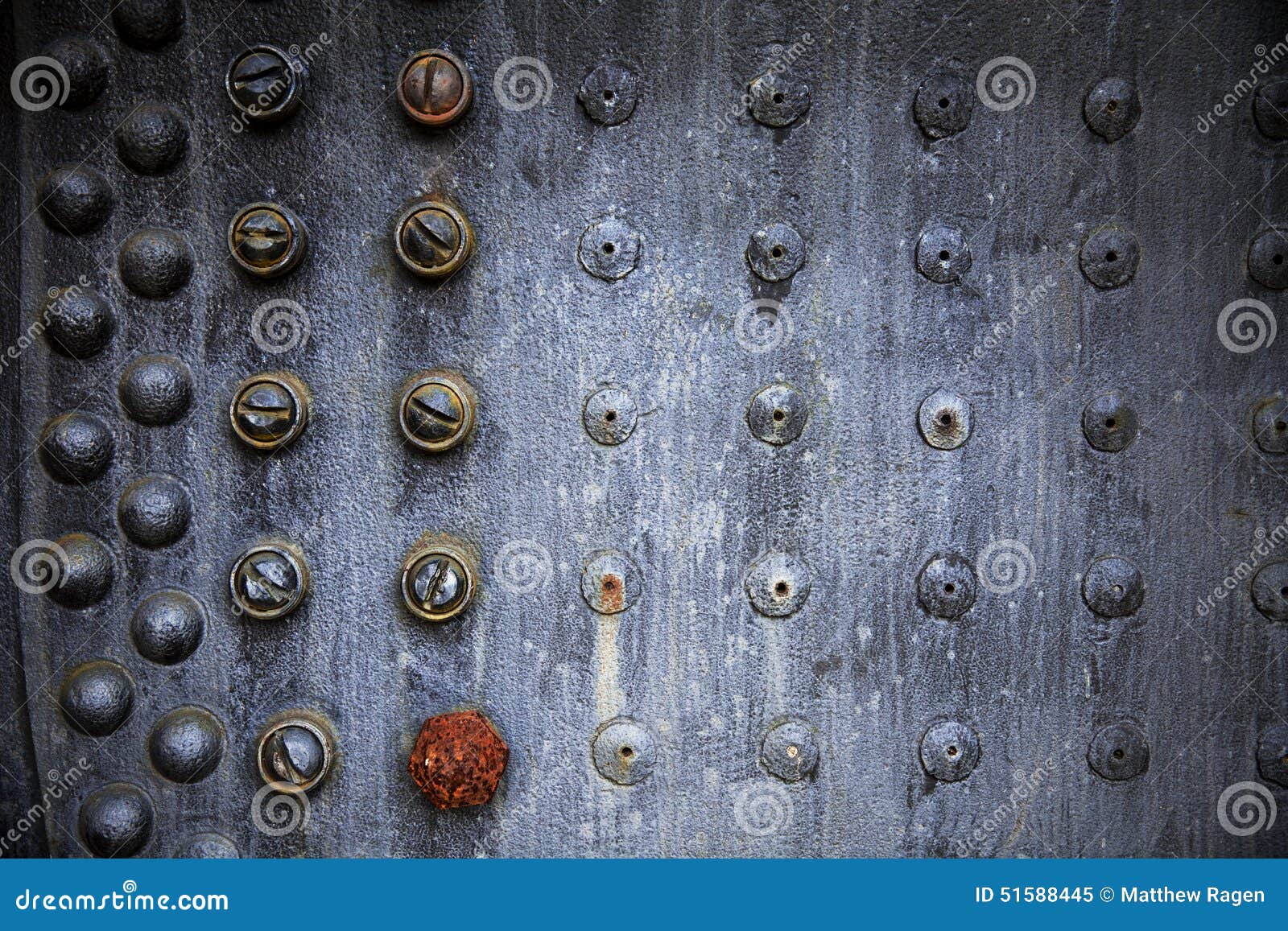 Rusting Rivet Pattern stock image. Image of dirty, iron - 51588445