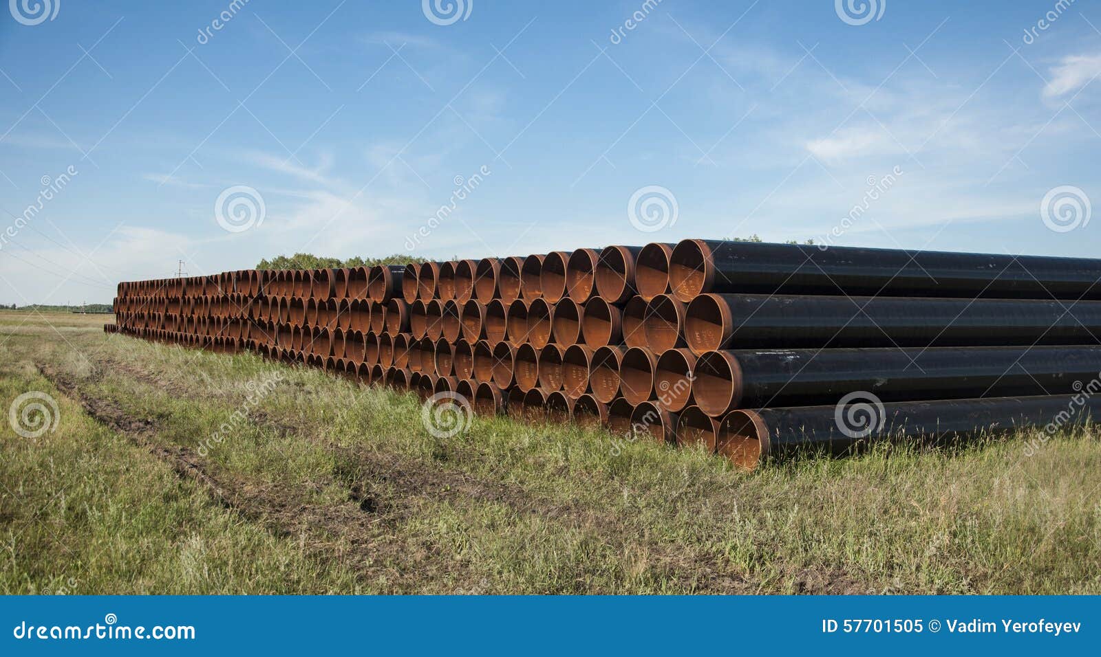 Rusting steel pipes stock image. Image of rust, industry - 57701505