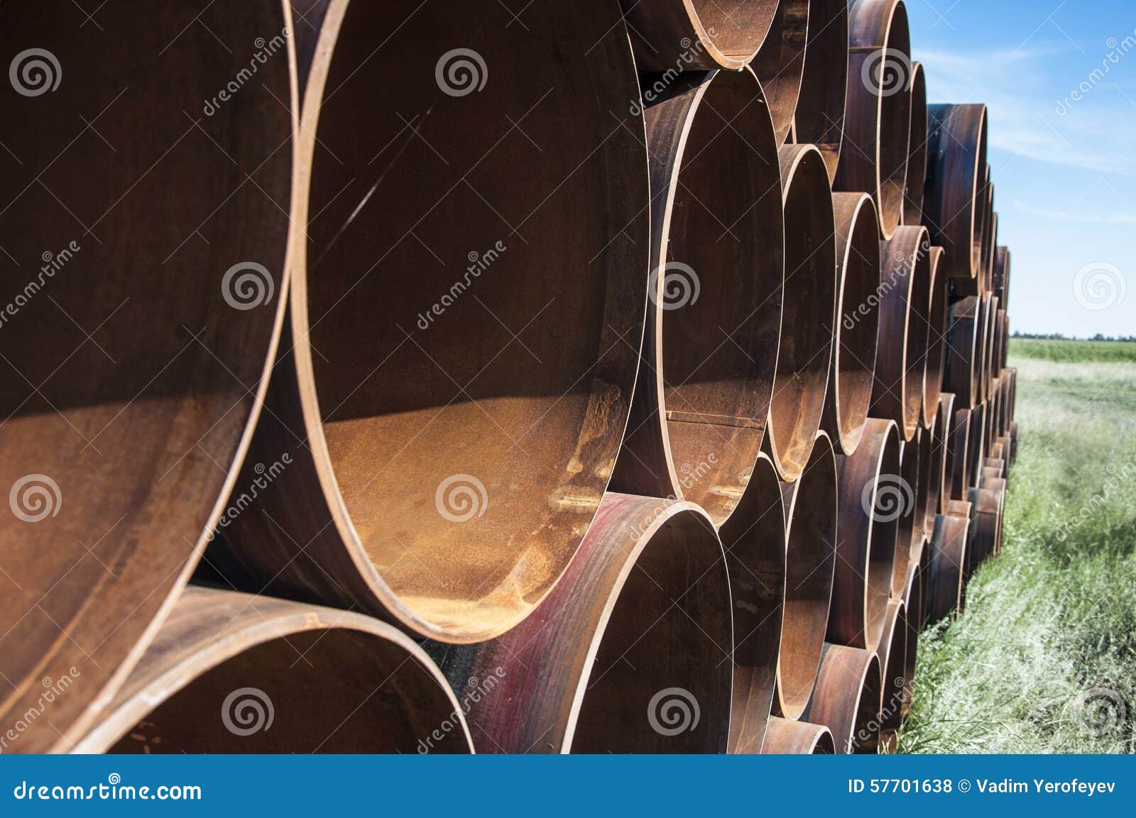 Rusting steel pipes stock photo. Image of deteriorating - 57701638