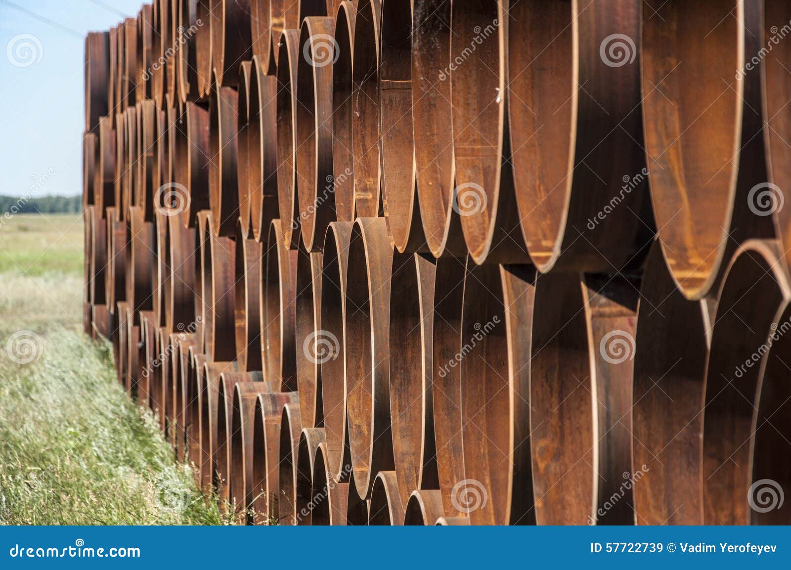 Rusting steel pipes stock image. Image of petroleum, bundle - 57722739