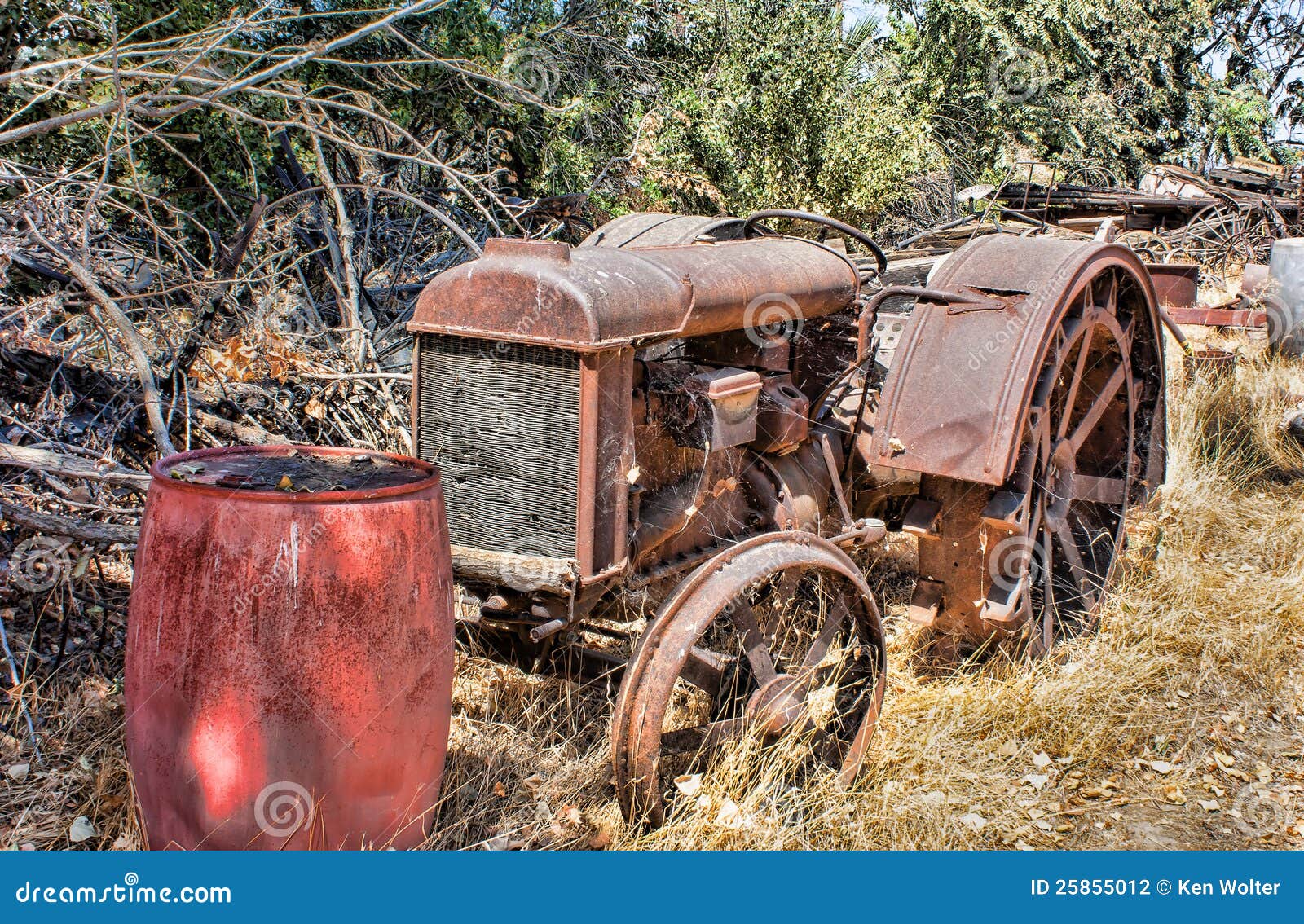 Rusting Tractor stock photo. Image of wreck, wild, california - 25855012