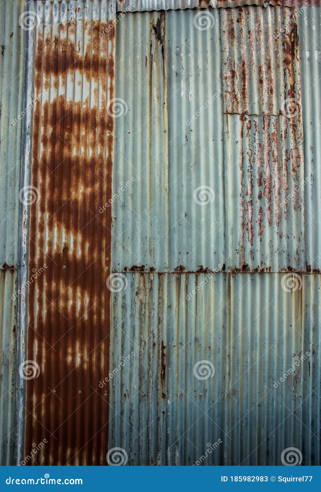 Rusting Weathered Corrugated Iron Wall Ideal As Background Stock Image ...