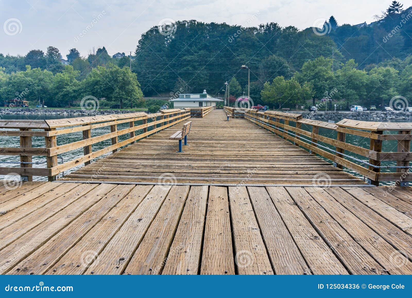 Ruston Pier and Shoreline 3 Stock Photo - Image of structure, landscape ...