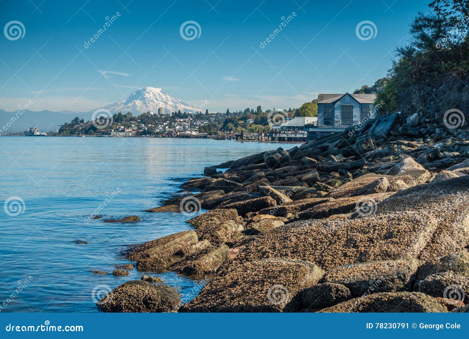 Ruston Shoreline stock image. Image of ruston, mountain - 78230791