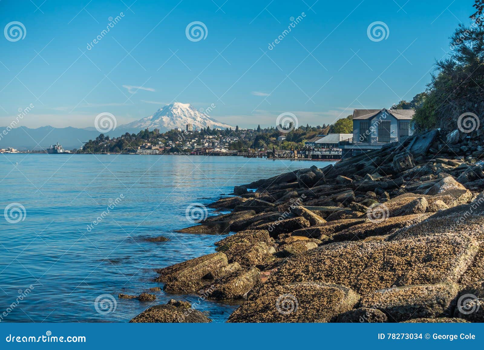 Ruston Shoreline 2 stock photo. Image of northwest, buildings - 78273034