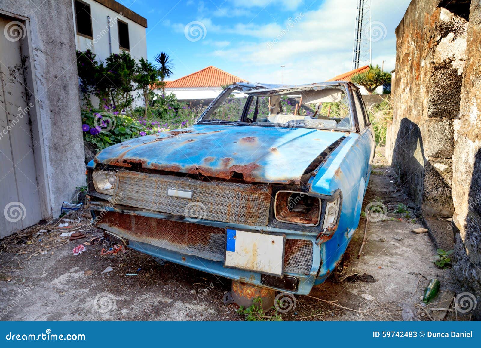 Rusty abandoned car stock image. Image of rusting, vehicle - 59742483