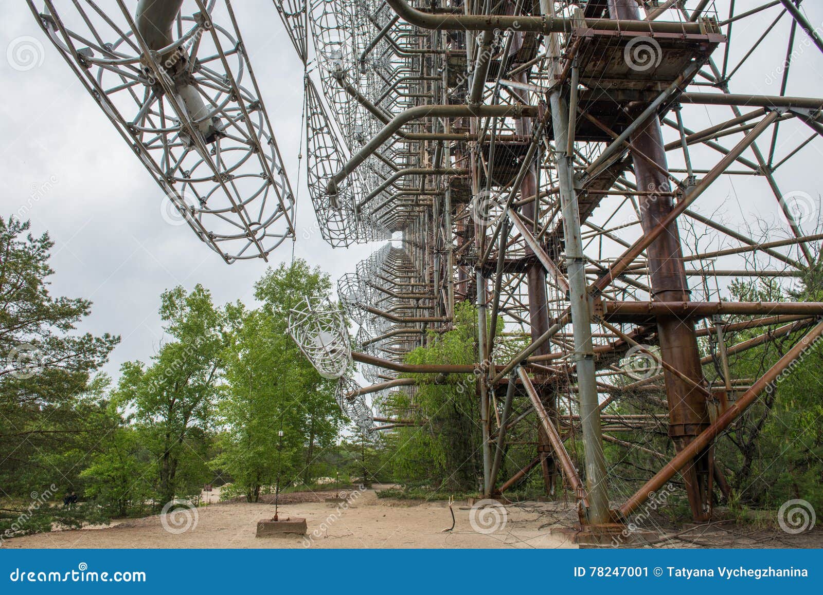 Rusty Abandoned Radar DUGA 3 Construction Stock Image - Image of ...