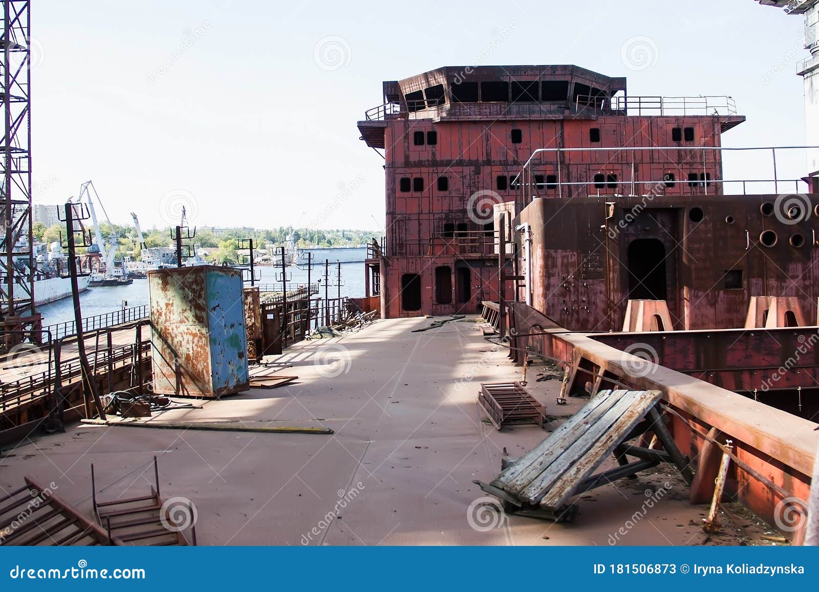 Rusty, Abandoned Ship Under Construction, Unfinished Ship at the ...