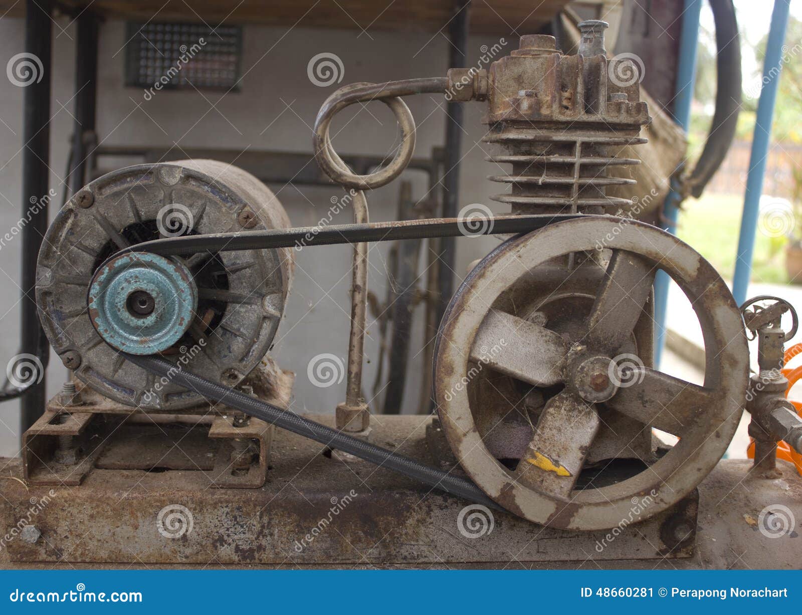 Old Rusty Air Compressor Stock Photography | CartoonDealer.com #89778896