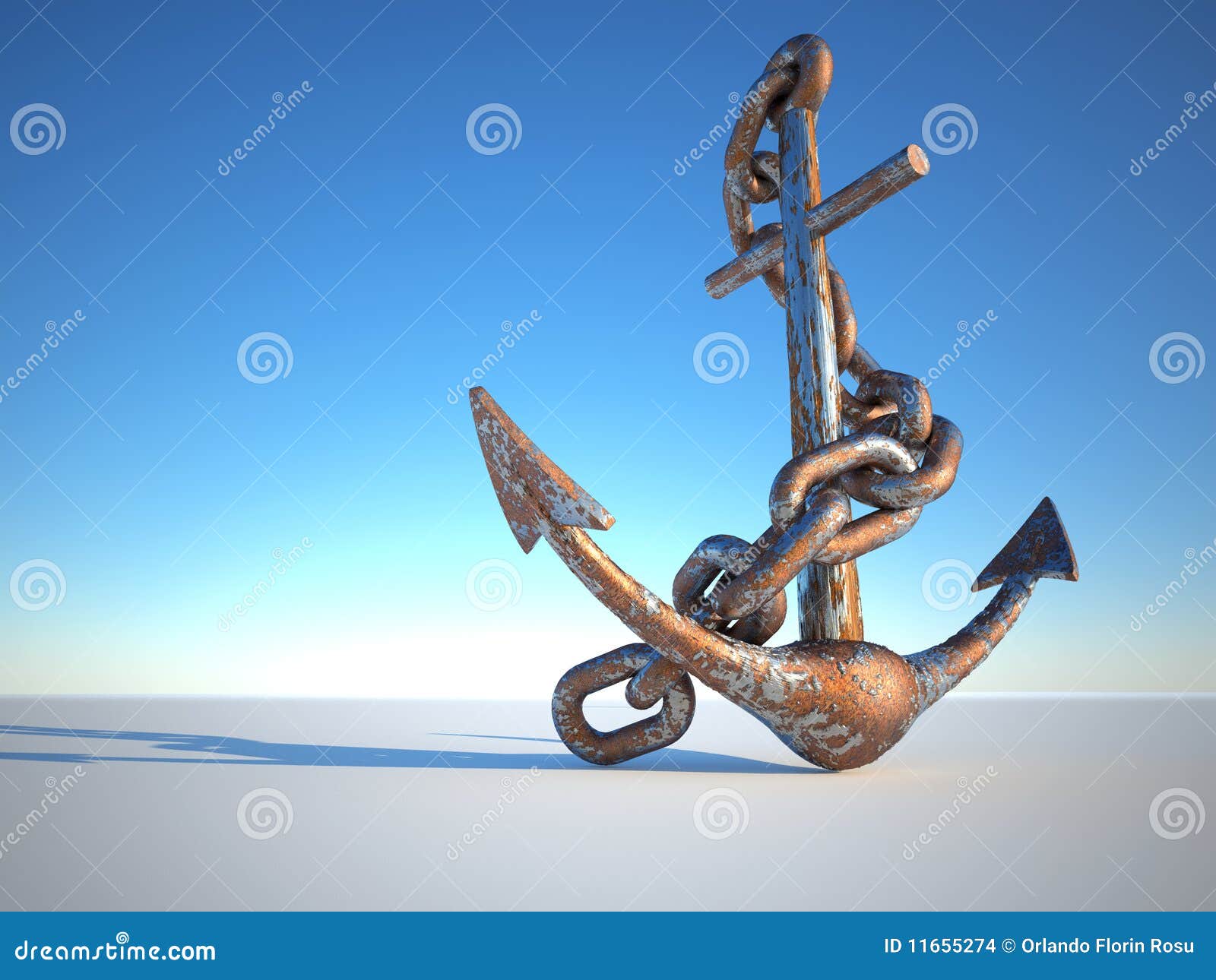 Rusty anchor stock illustration. Illustration of steel - 11655274