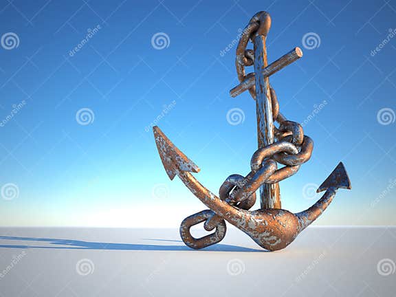 Rusty anchor stock illustration. Illustration of steel - 11655274