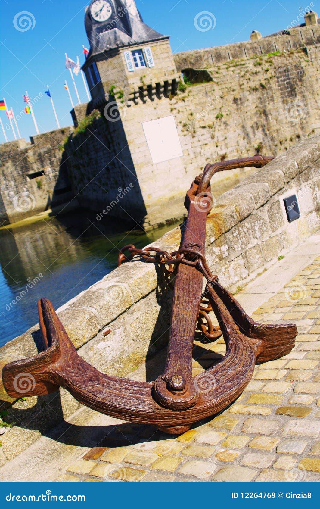 Rusty anchor stock image. Image of chain, rusty, marine - 12264769