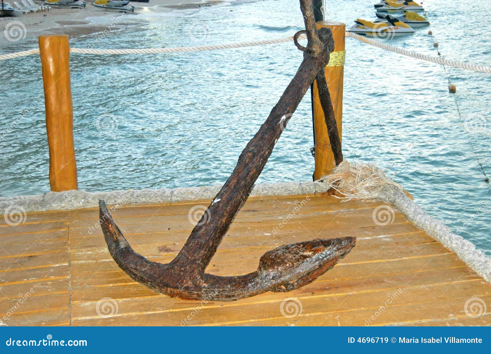 Rusty anchor stock image. Image of shipping, side, metal - 4696719