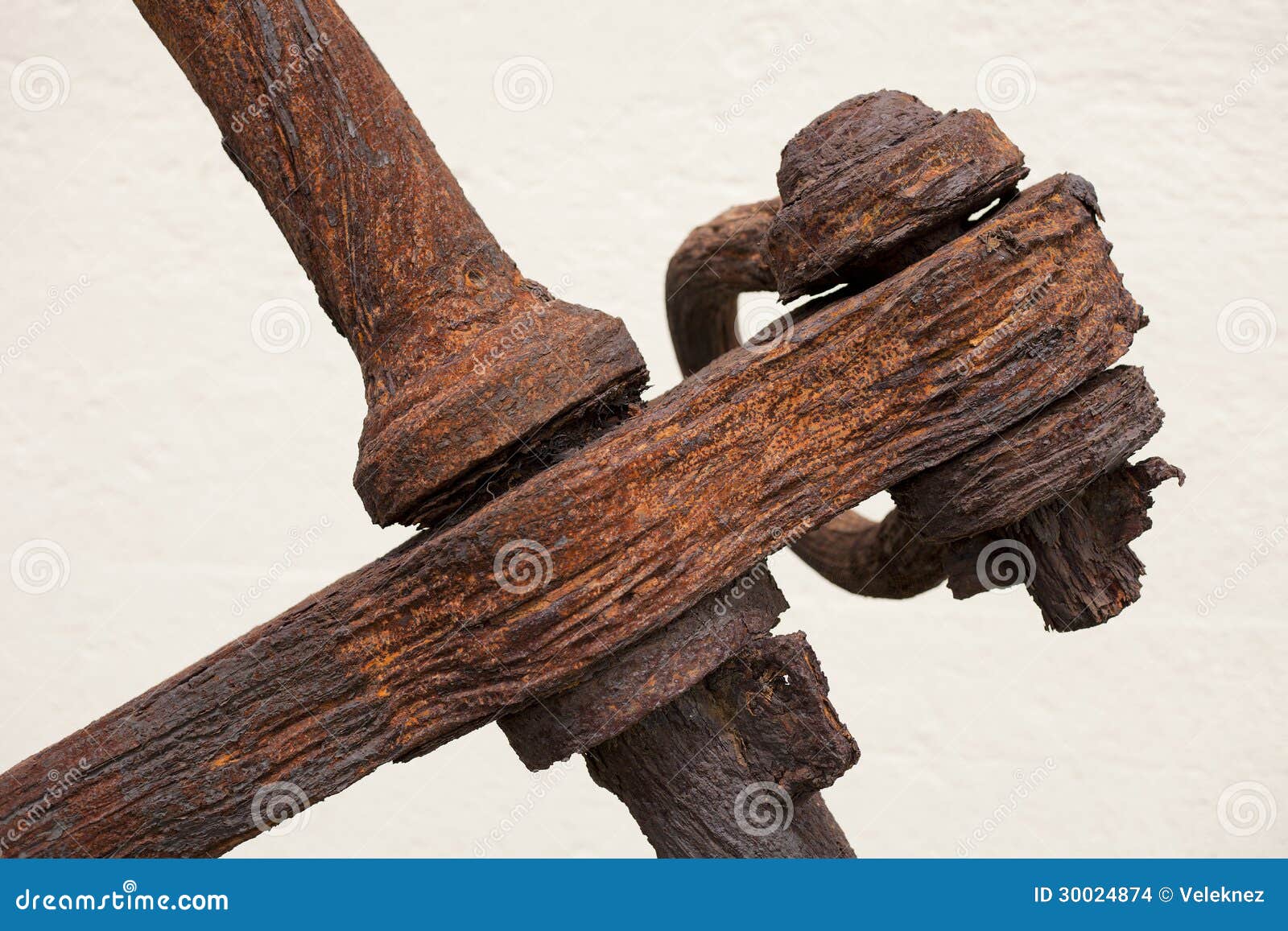 Rusty anchor stock photo. Image of hook, moored, white - 30024874