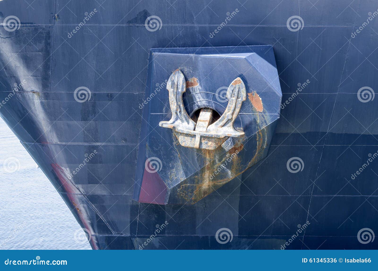 Rusty anchor of navy ship stock photo. Image of equipment - 61345336