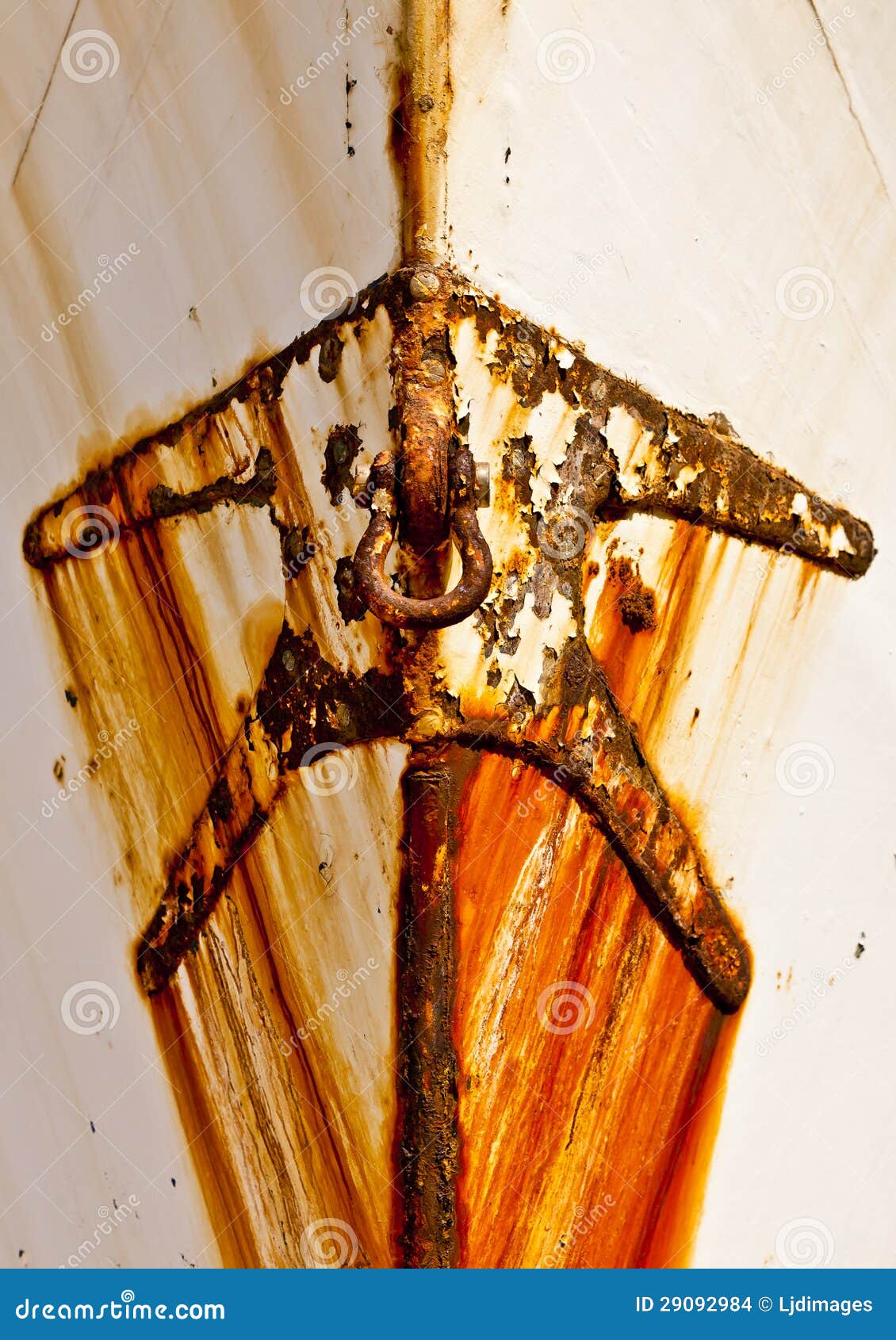 Rusty Anchor Point on the Bow of a Boat Stock Photo - Image of ...