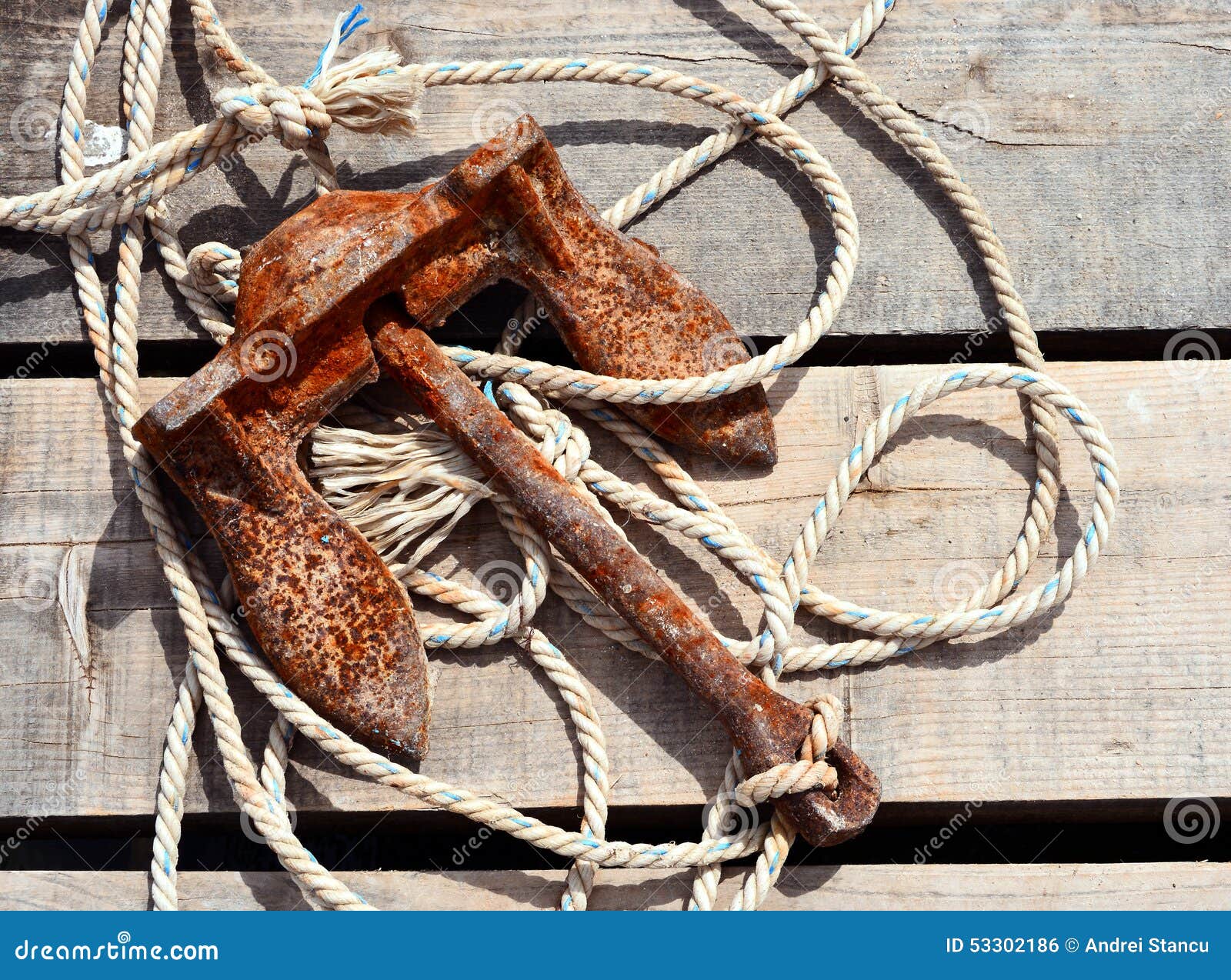 Rusty anchor stock photo. Image of sailing, nautical - 53302186