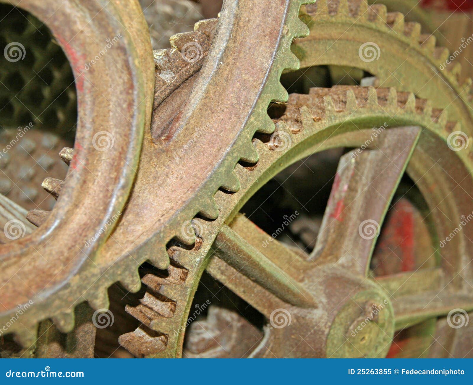 Rusty and Ancient Gear of a Gear Wheel Stock Image - Image of mechanism ...