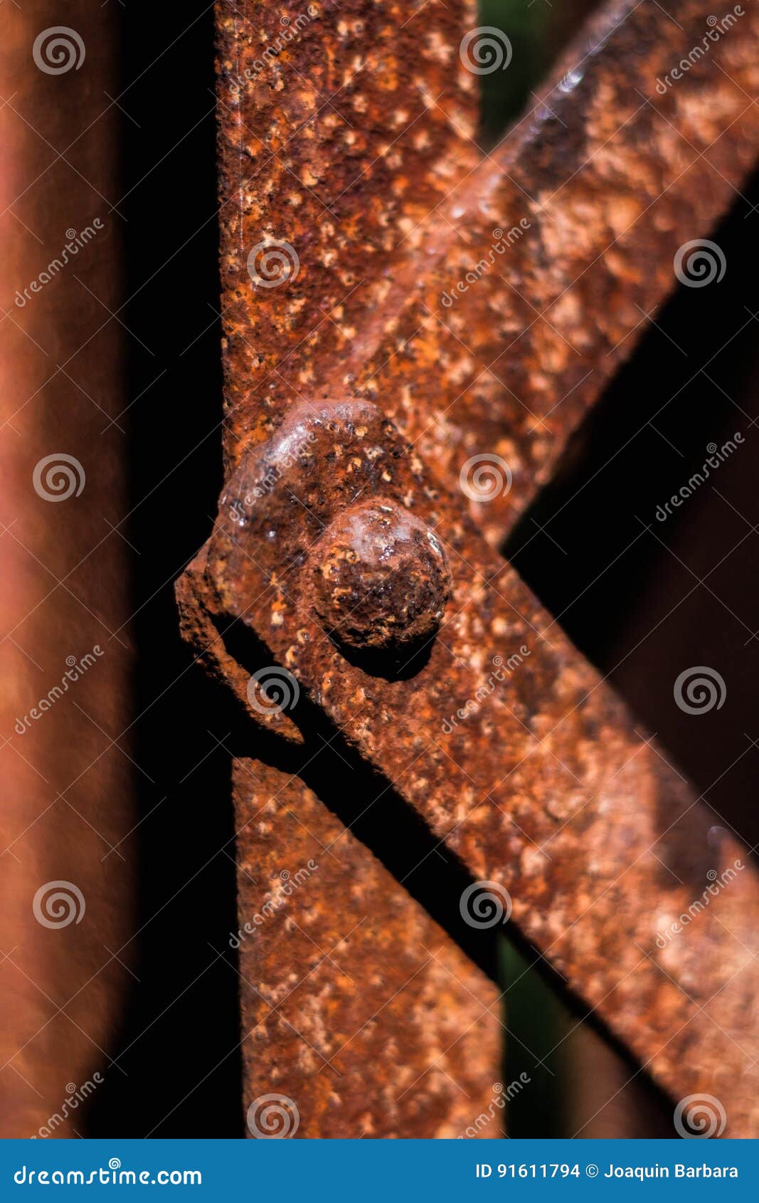 Rusty angle bracket stock photo. Image of bolts, aged - 91611794