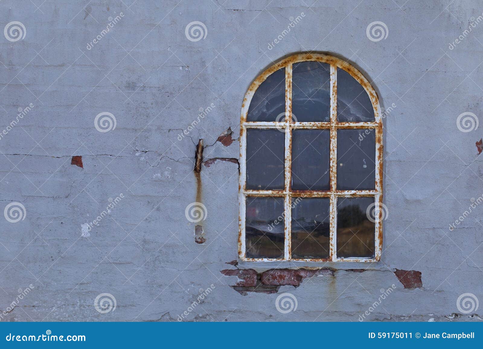 Rusty Arched Window stock image. Image of detail, dirty - 59175011