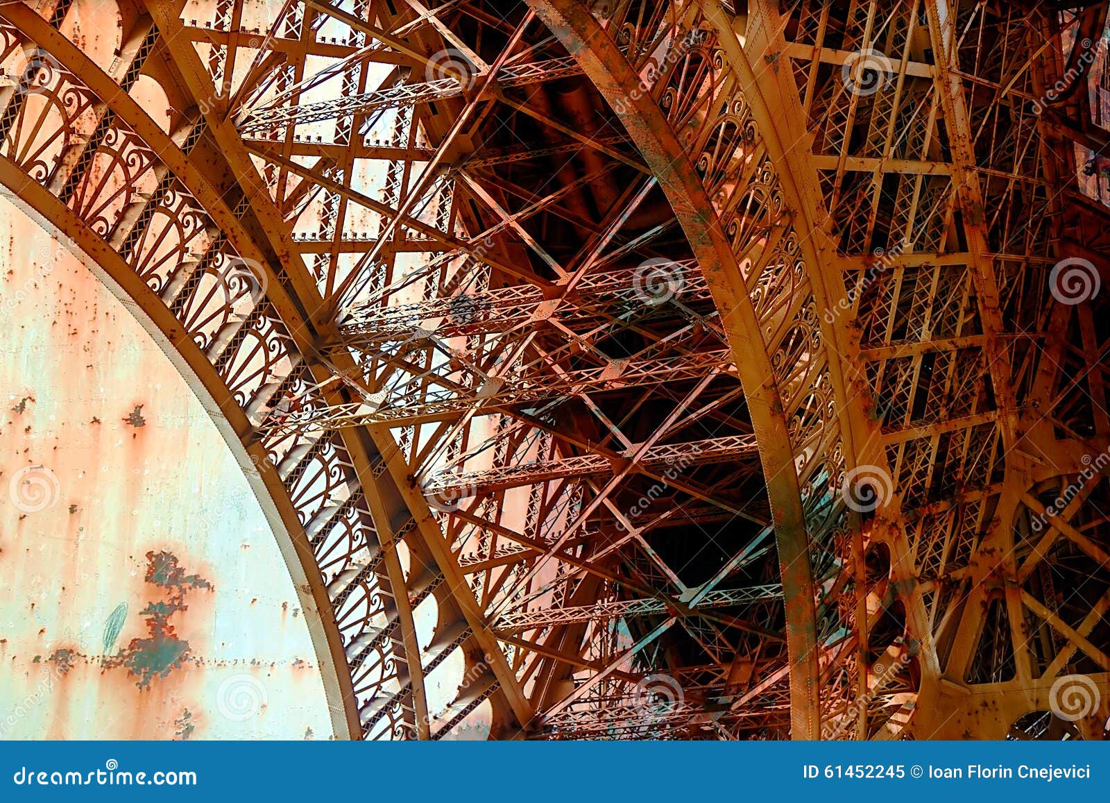 Rusty Background with Eiffel Tower 10 Stock Image - Image of french ...