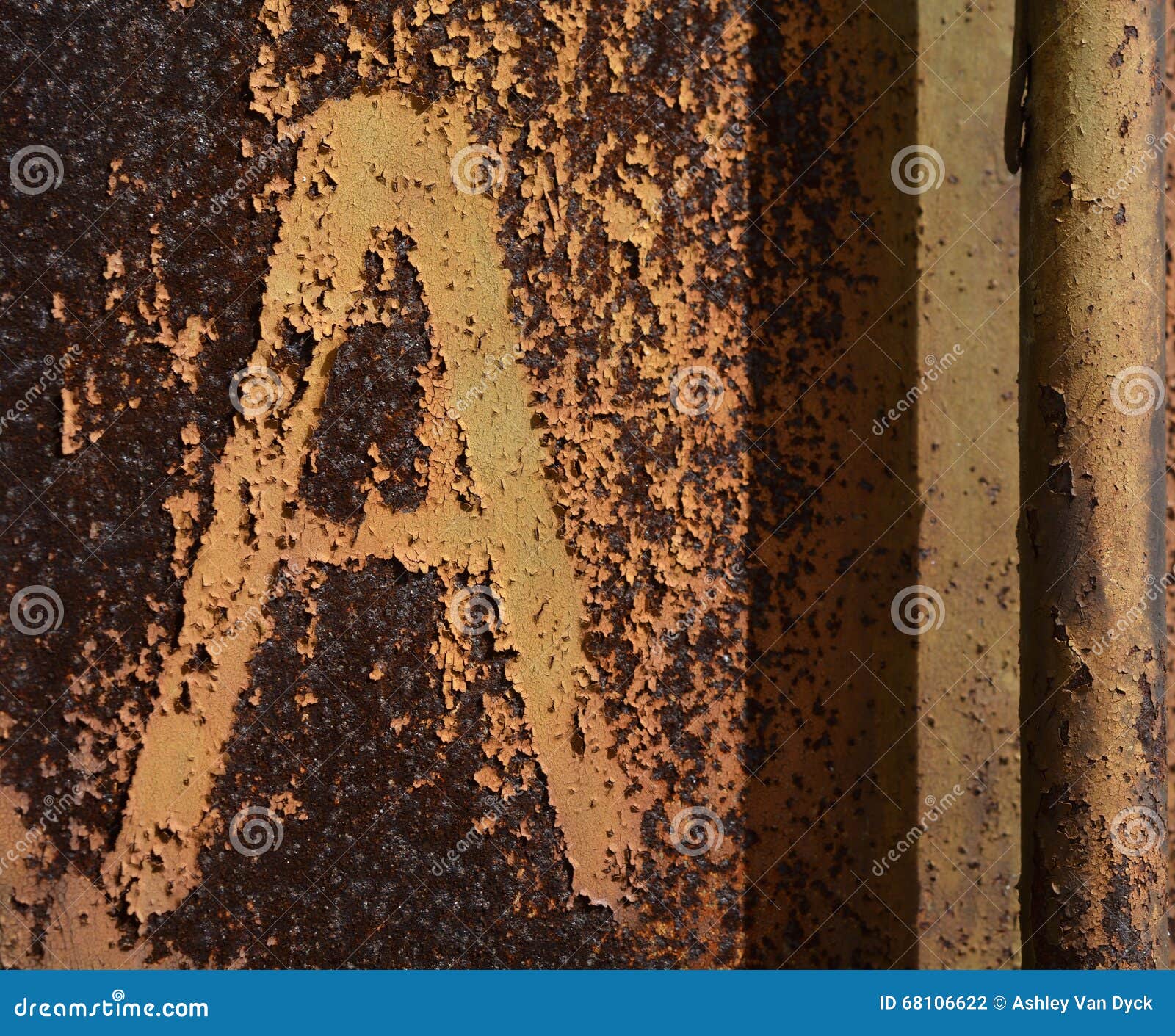 Rusty Background with Letter a Stock Photo - Image of type, rust: 68106622