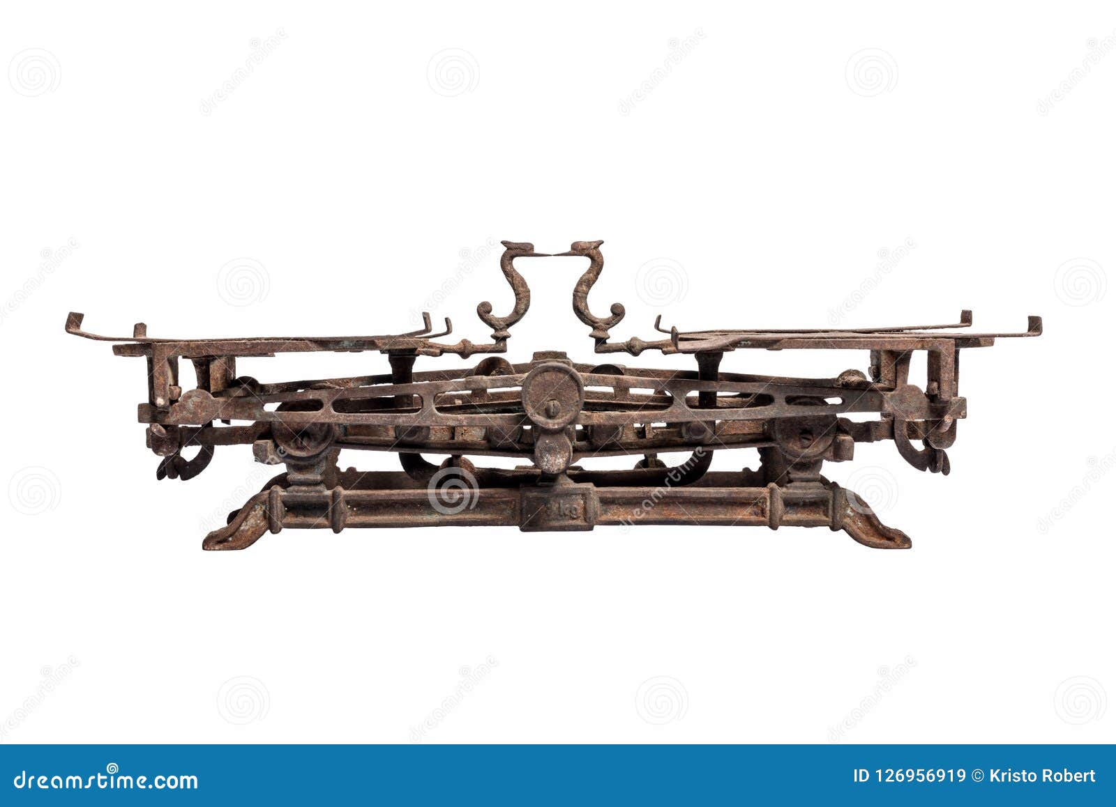 Rusty balance scale. stock image. Image of commercial - 126956919
