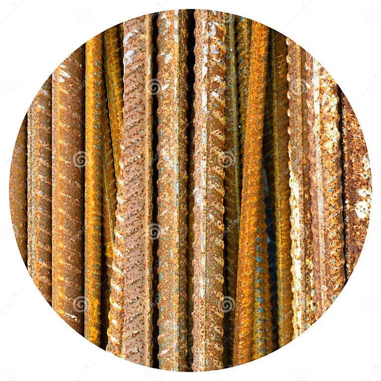 Rusty Bar Construction Iron in Bulk Stock Image - Image of construct ...