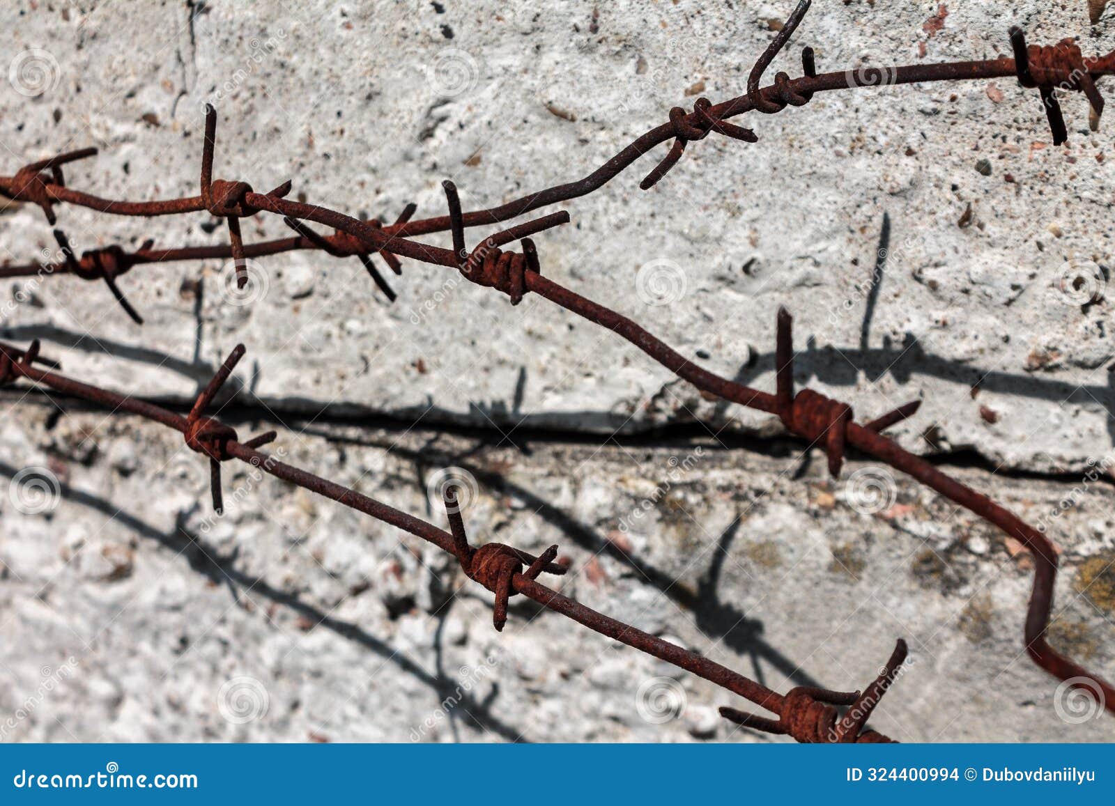 Rusty barbed wire old stock photo. Image of film, boundary - 324400994
