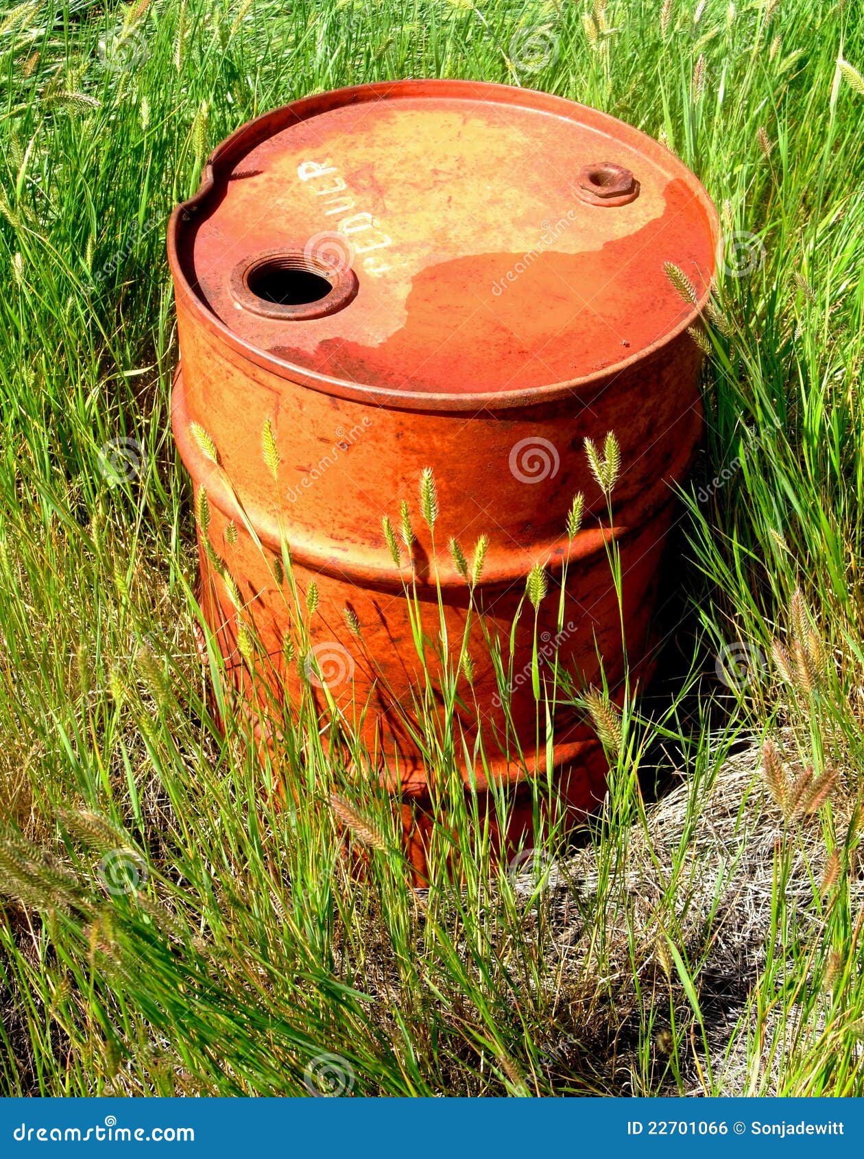 Rusty Barrel stock photo. Image of industrial, prairie - 22701066