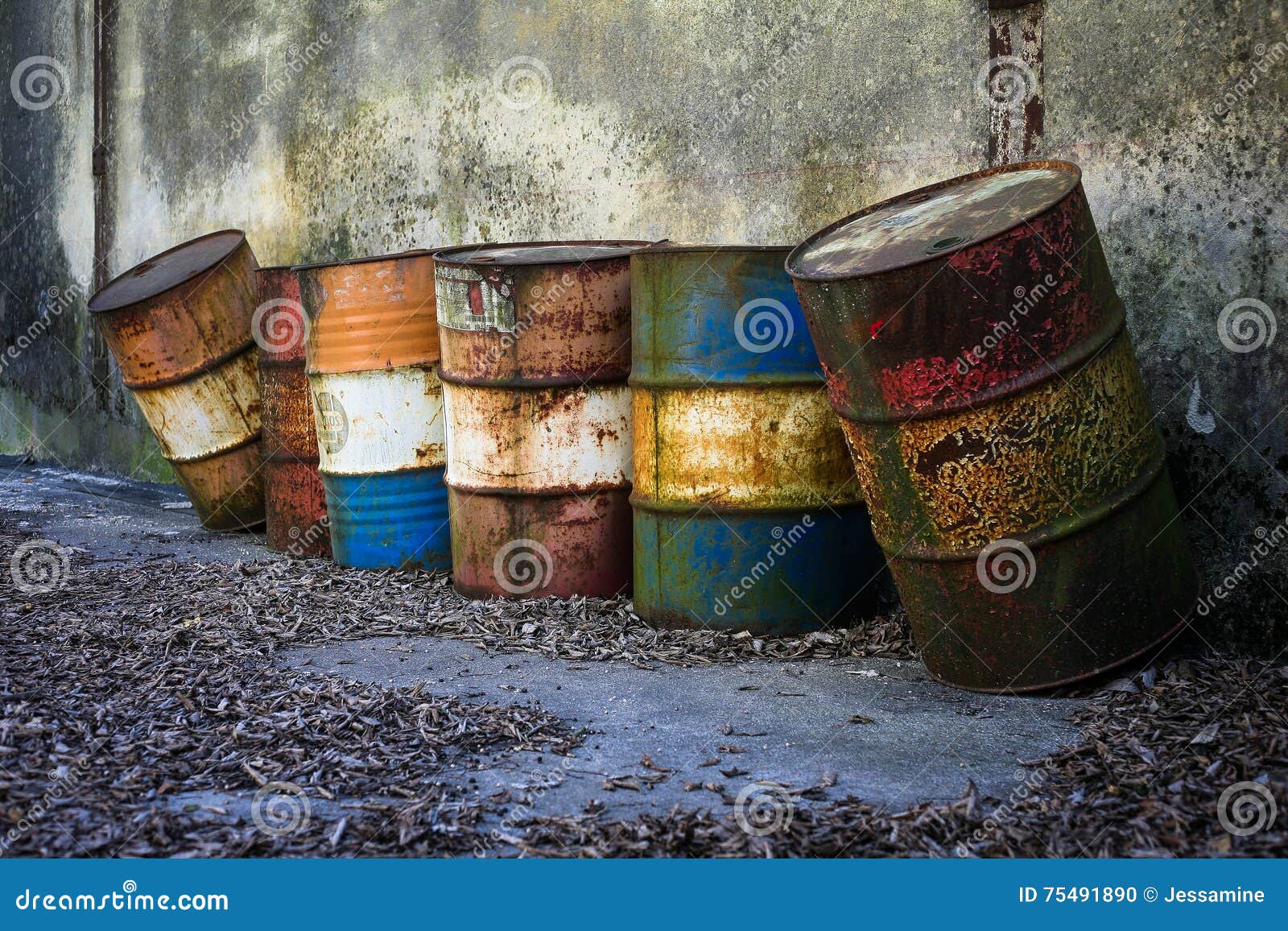 Rusty Barrels Royalty-Free Stock Image | CartoonDealer.com #75491890