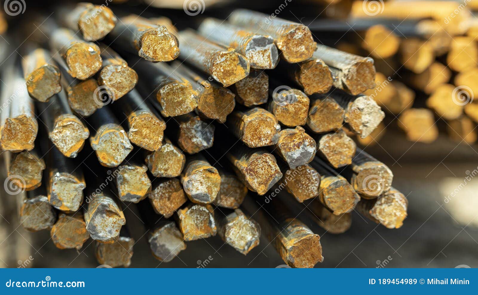 Rusty Bars Of Iron Rebar Tied In A Bundle Royalty-Free Stock Photo ...