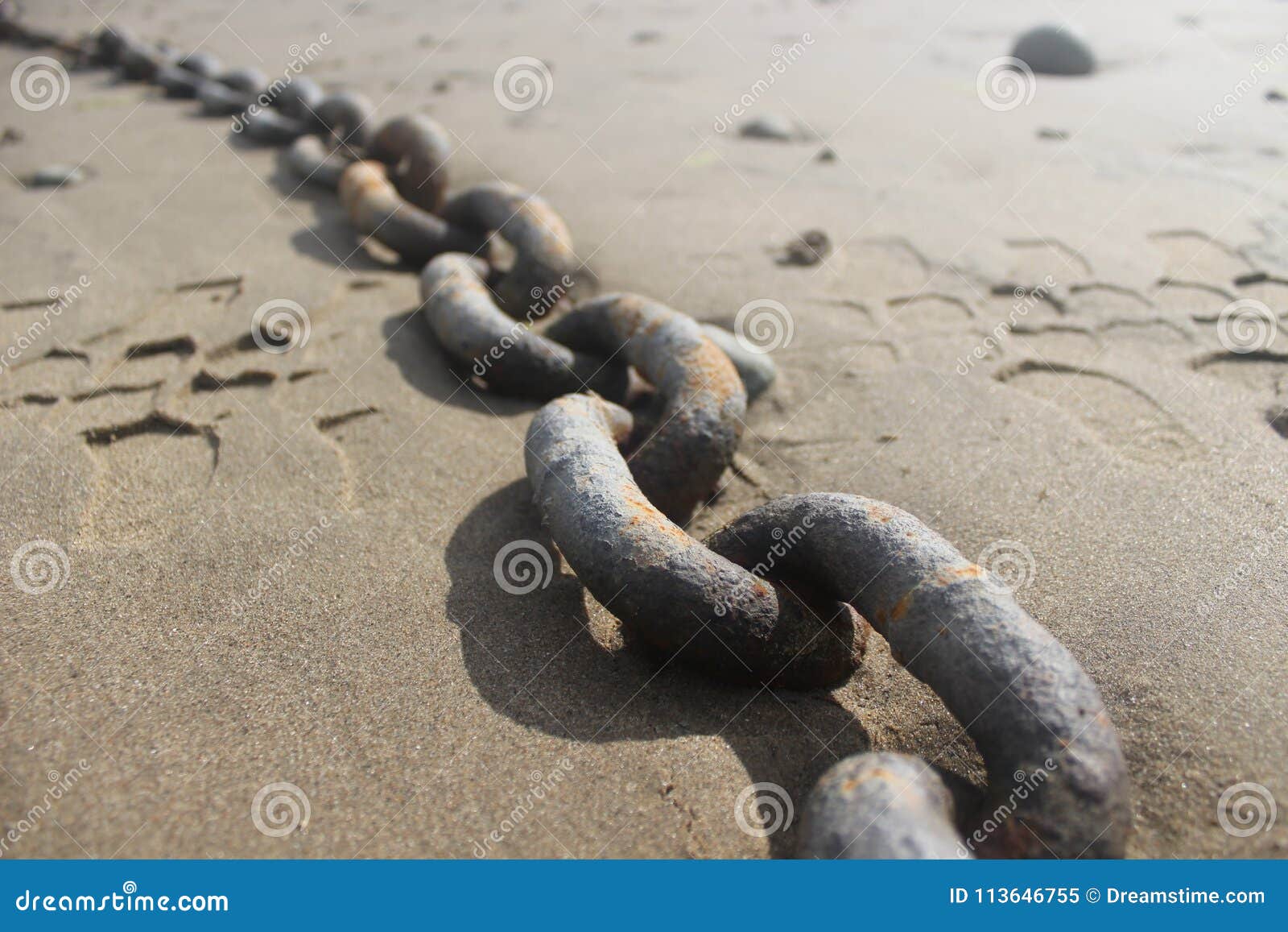 Rusty beach chain stock image. Image of covered, national - 113646755
