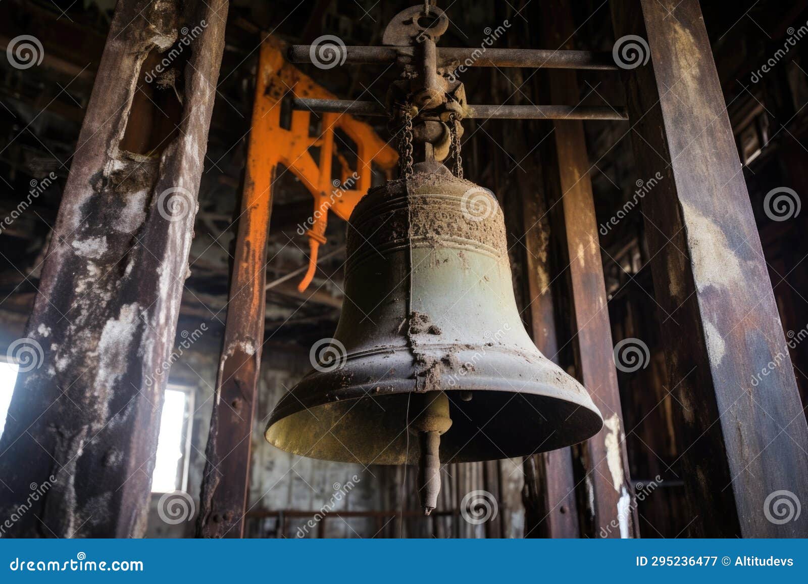 Rusty Bell in a Religious Buildings Tower Stock Image - Image of ...