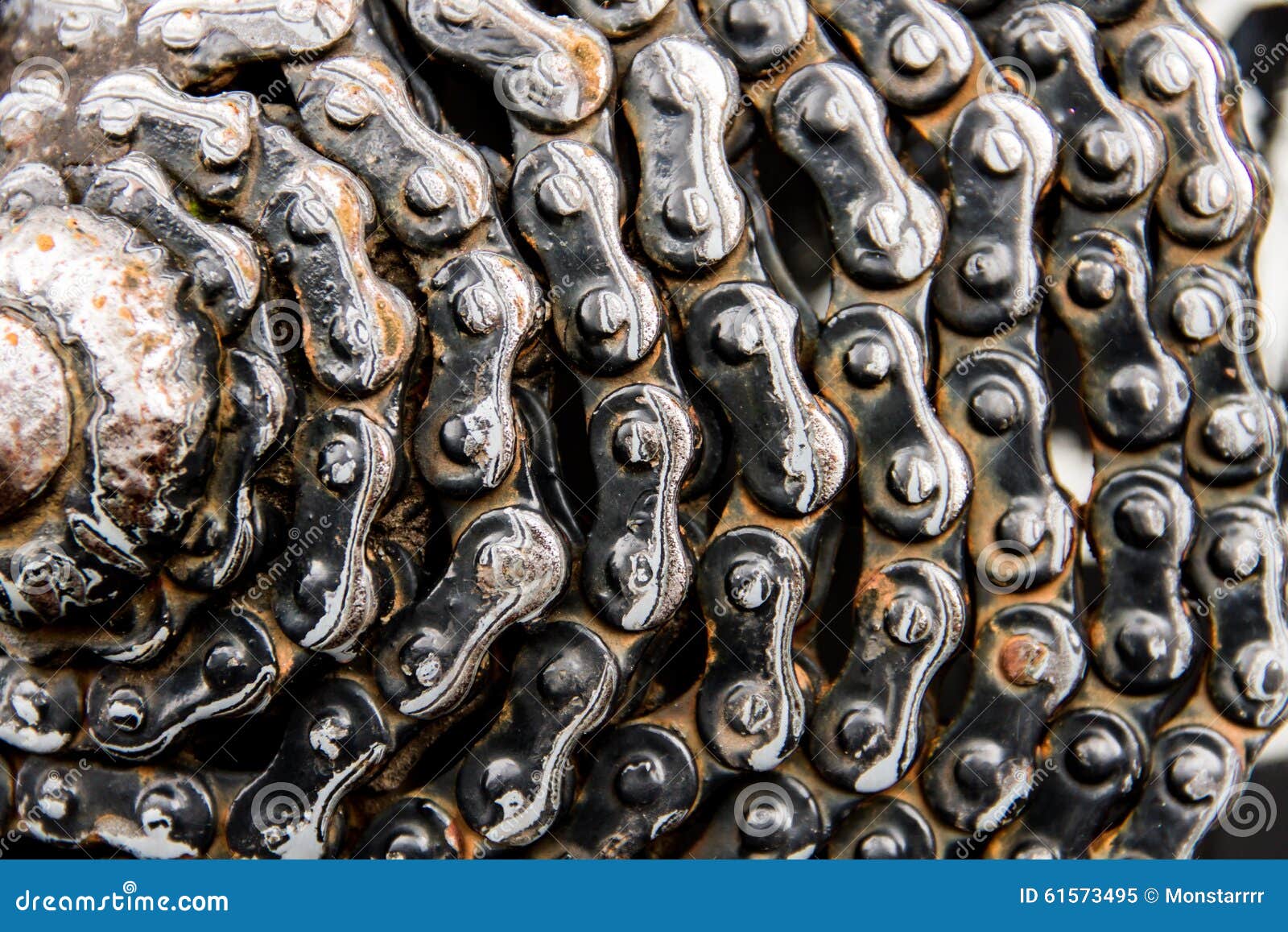 Rusty bicycle chain stock image. Image of connection - 61573495