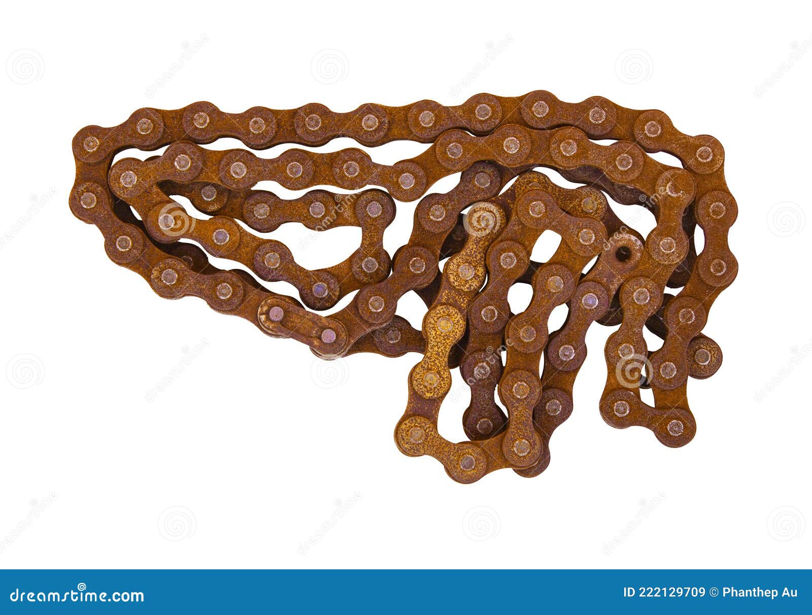 Rusty Bicycle Chain on White Background Stock Image - Image of isolated ...