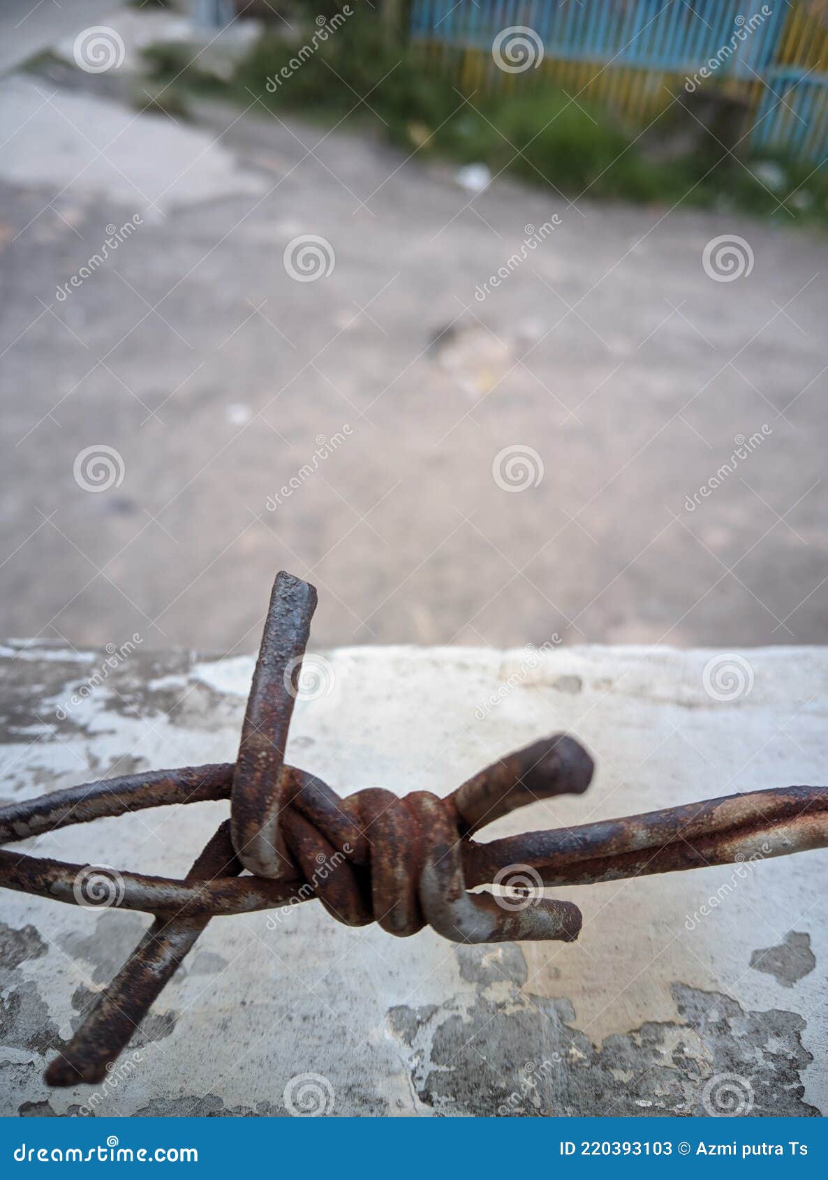 Rusty Black Barbed Wire Fence Stock Image - Image of fence, barbed ...