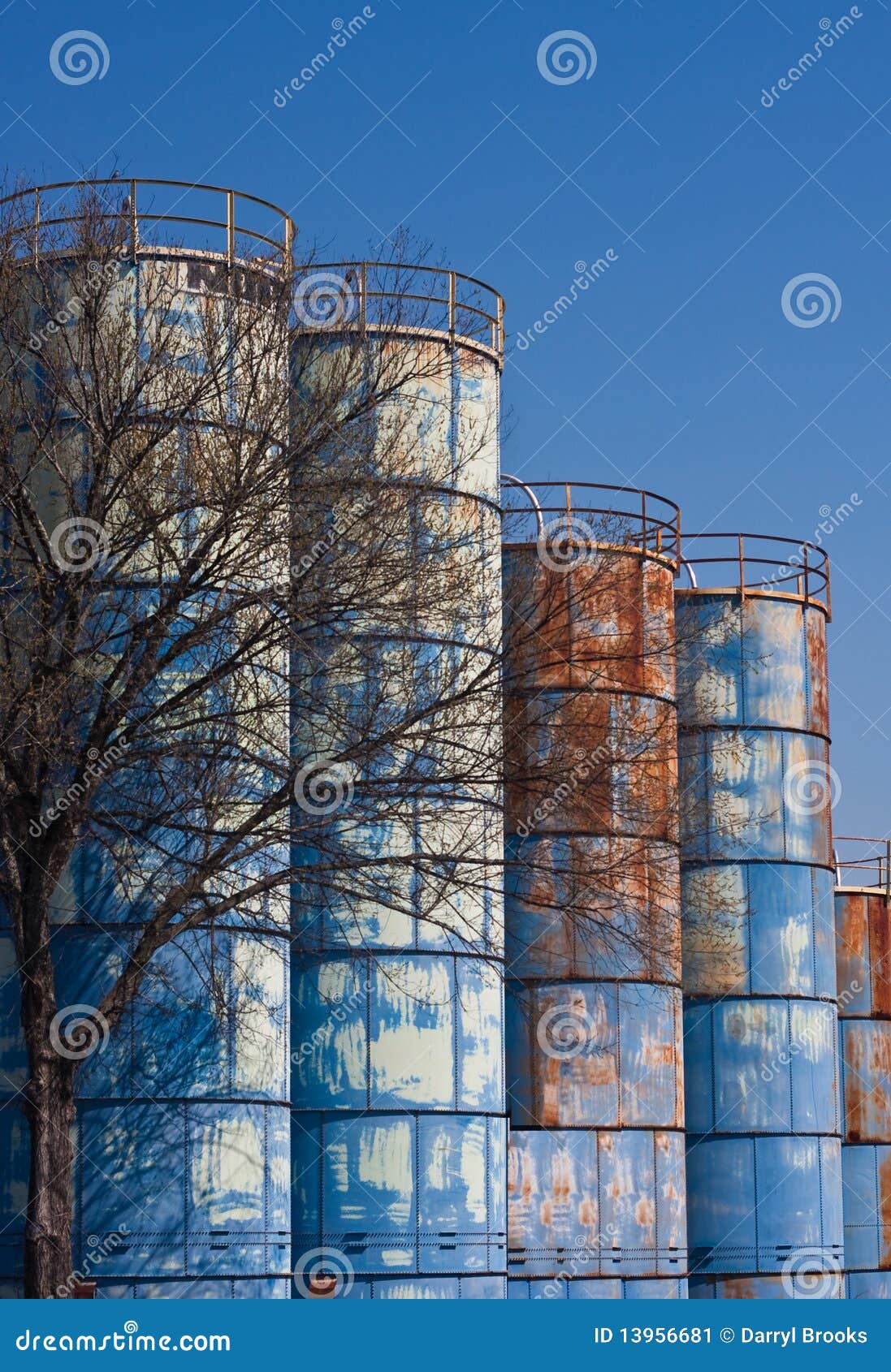 Blue Tanks Royalty-Free Stock Photography | CartoonDealer.com #126599915