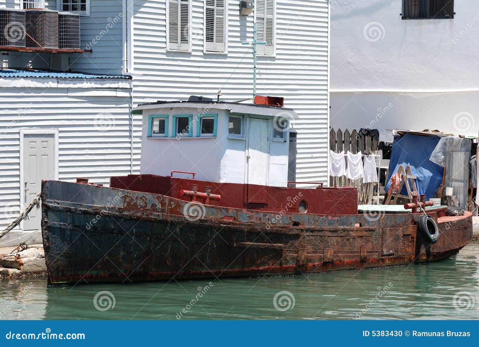 Rusty Boat stock photo. Image of rust, sunny, harbour - 5383430