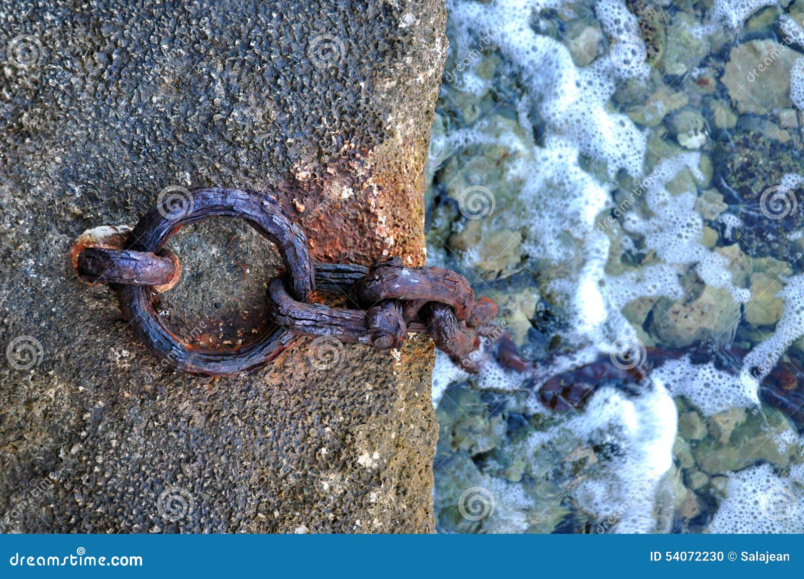 Rusty boat chain anchor stock photo. Image of heavy, jetty - 54072230