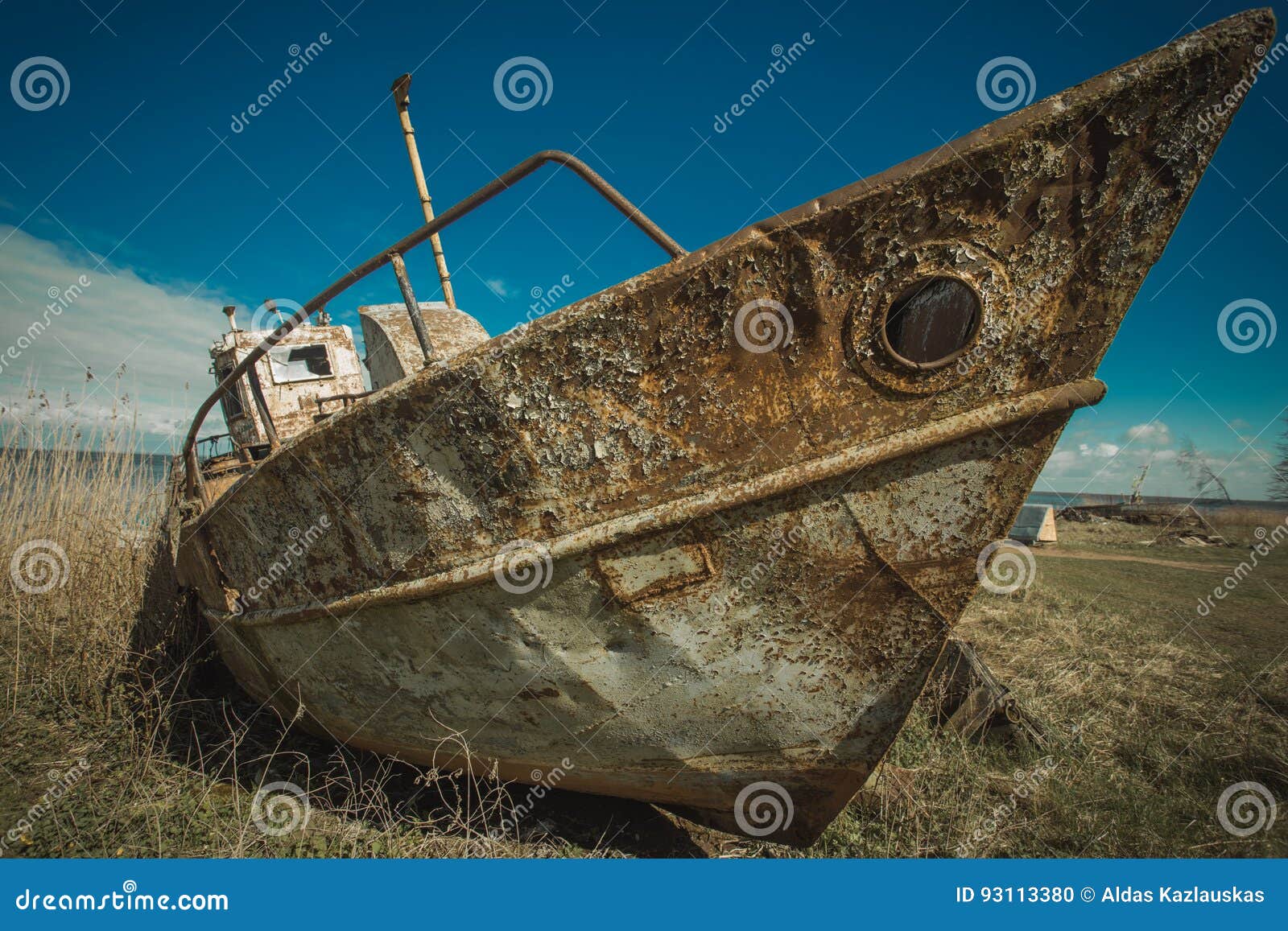 Rusty boat stock photo. Image of ocean, iceland, isolated - 93113380
