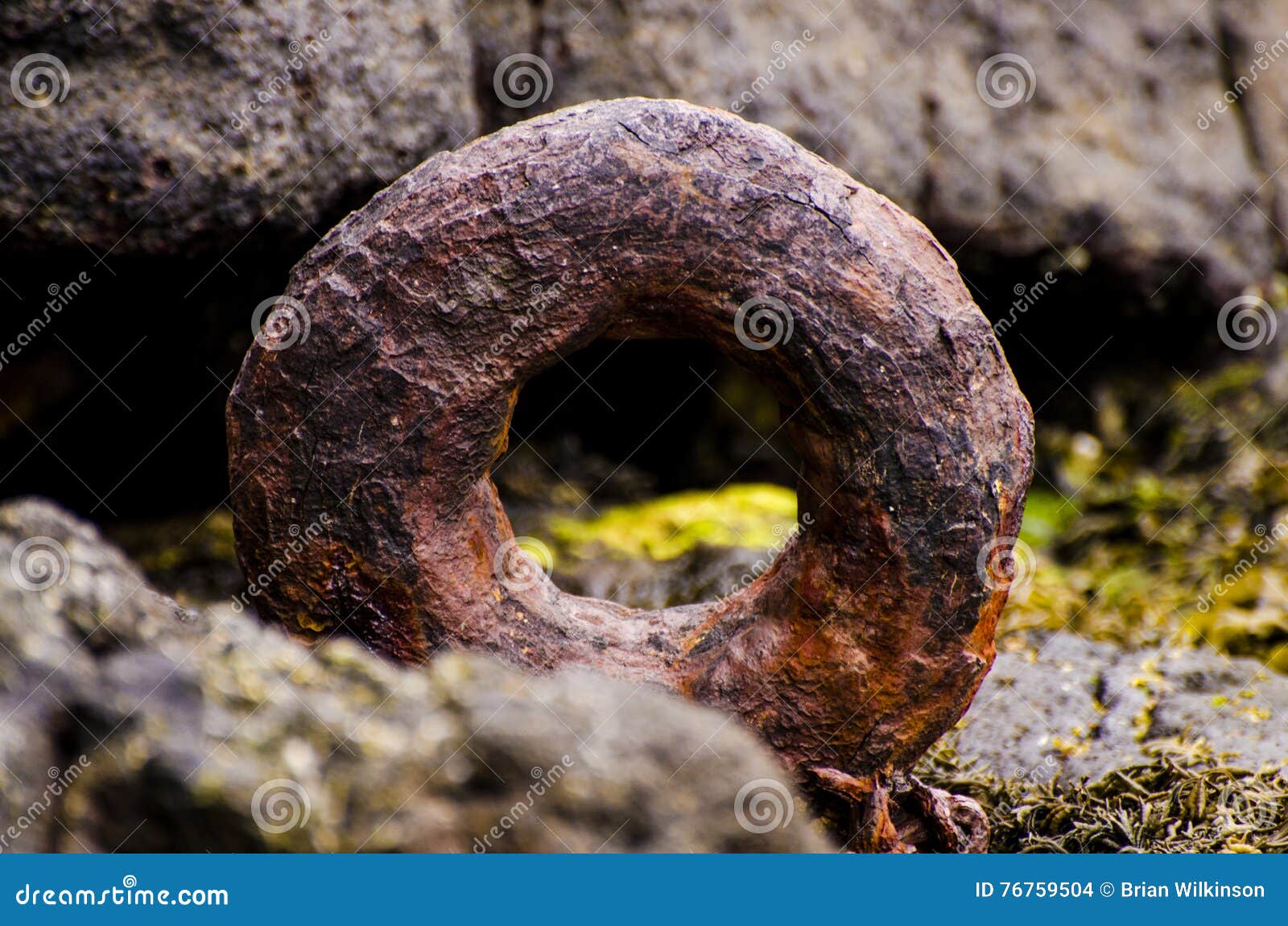 Rusty Boat Ring stock photo. Image of ring, rusty, rocks - 76759504